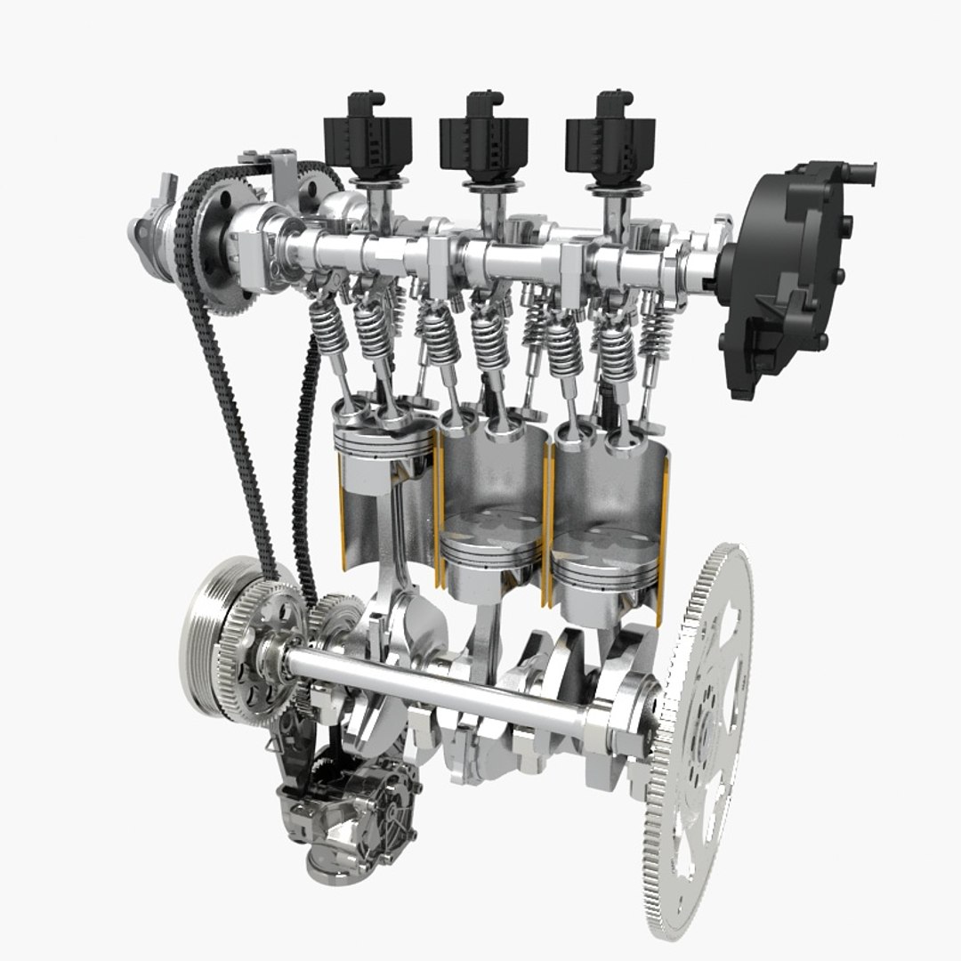 Petrol engine interior 3D model - TurboSquid 1441310