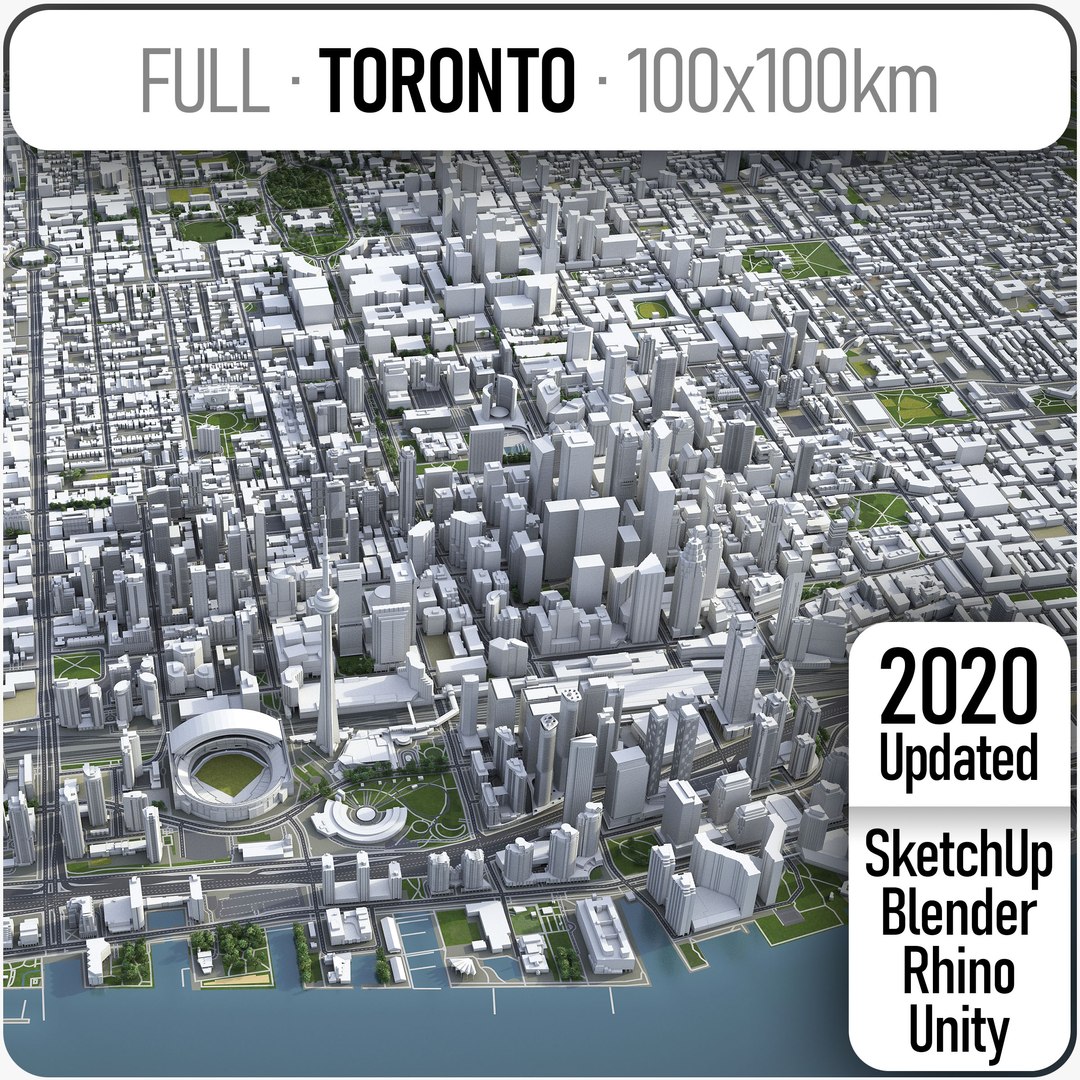 3D Model Toronto Canada Town - TurboSquid 1334750