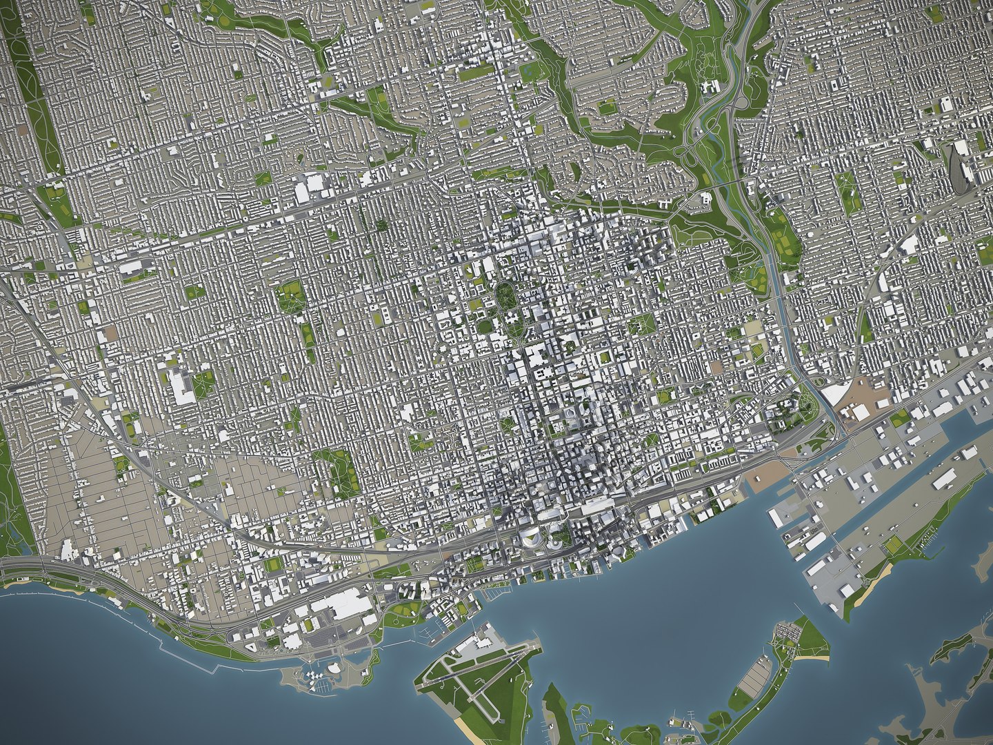3D Model Toronto Canada Town - TurboSquid 1334750