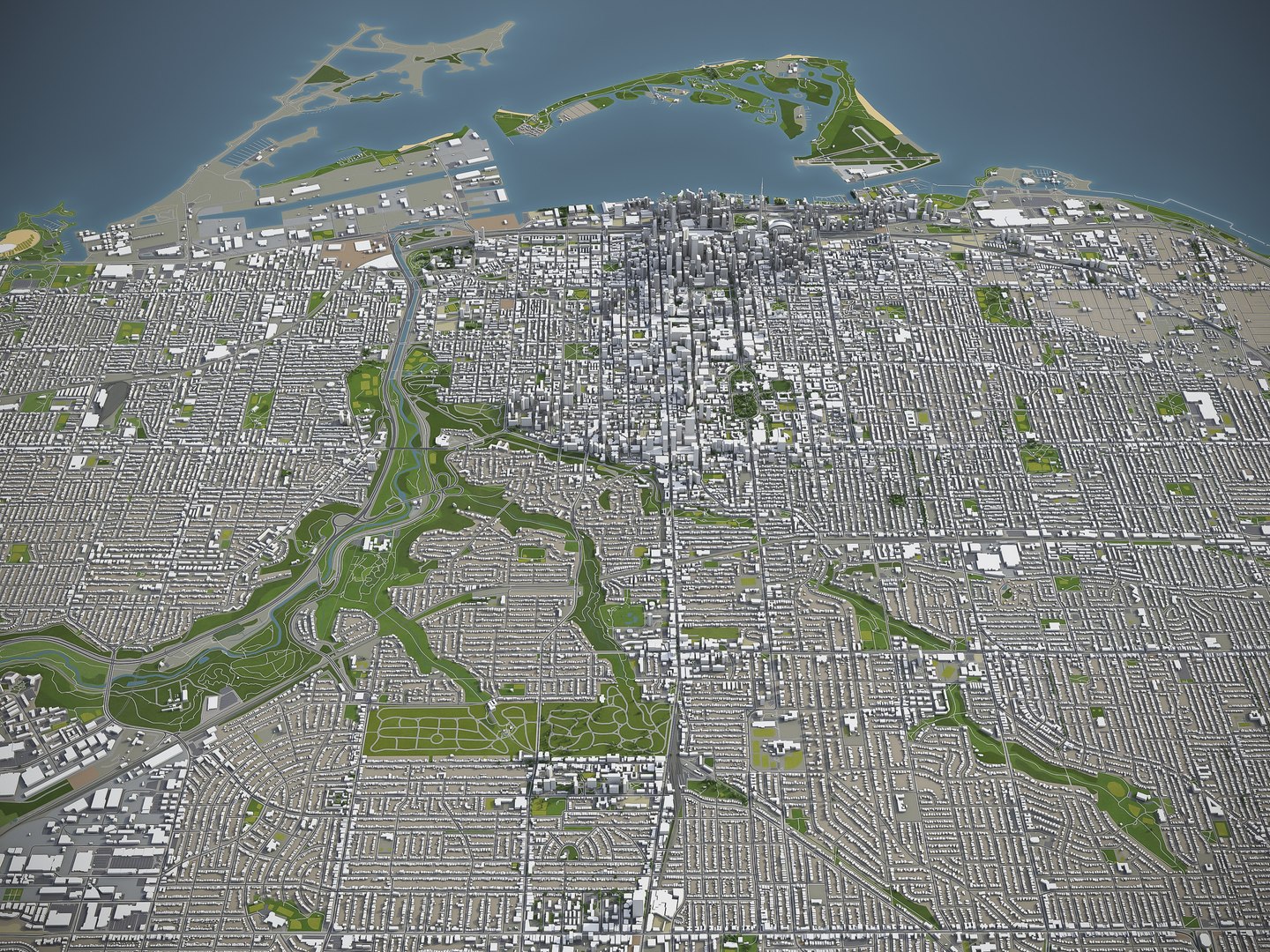 3D Model Toronto Canada Town - TurboSquid 1334750