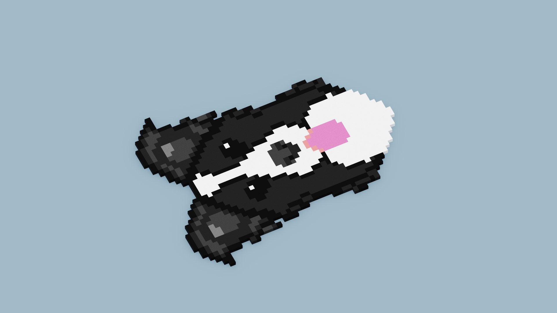 Pixel Border Collie Symbol 3D Model - TurboSquid 1900020