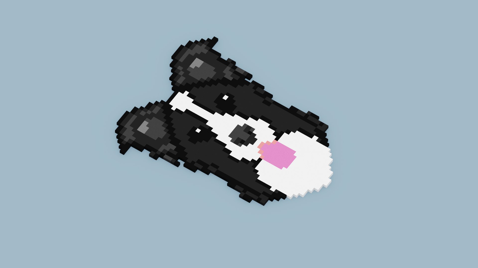 Pixel Border Collie Symbol 3D Model - TurboSquid 1900020