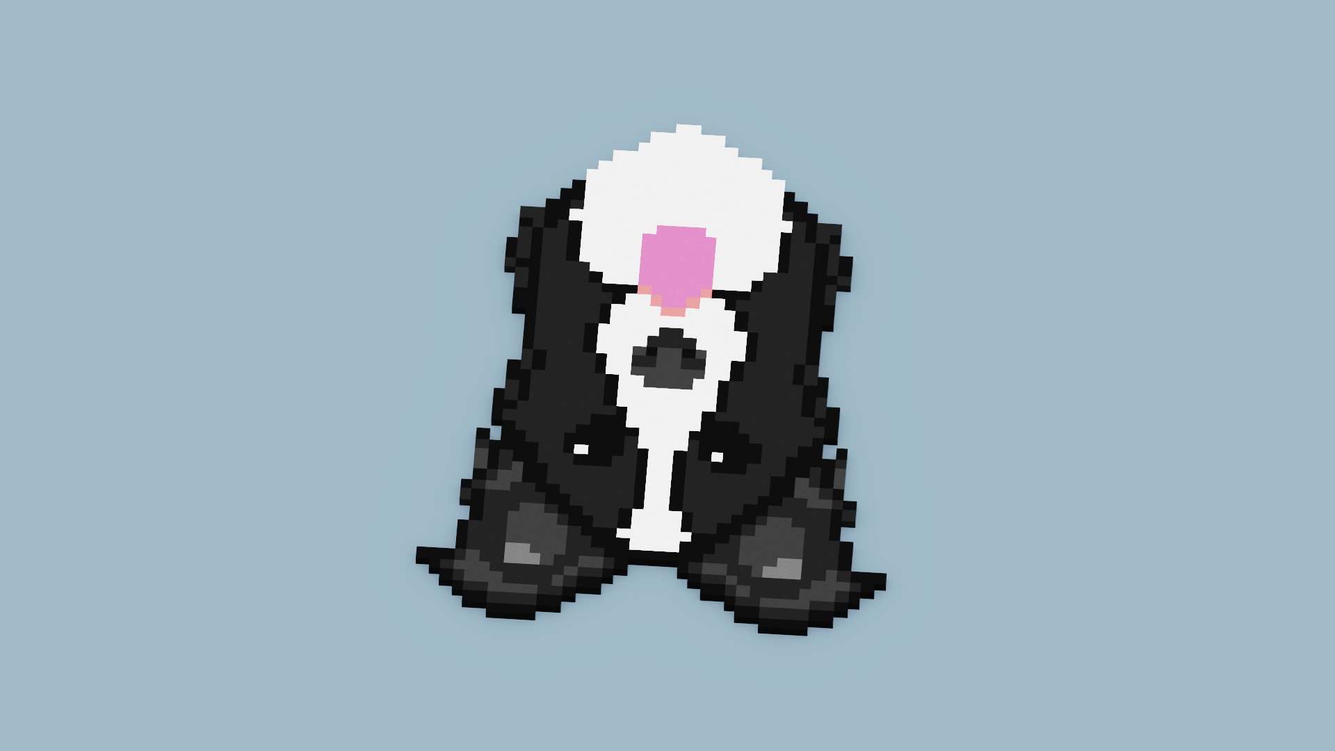 Pixel Border Collie Symbol 3D Model - TurboSquid 1900020