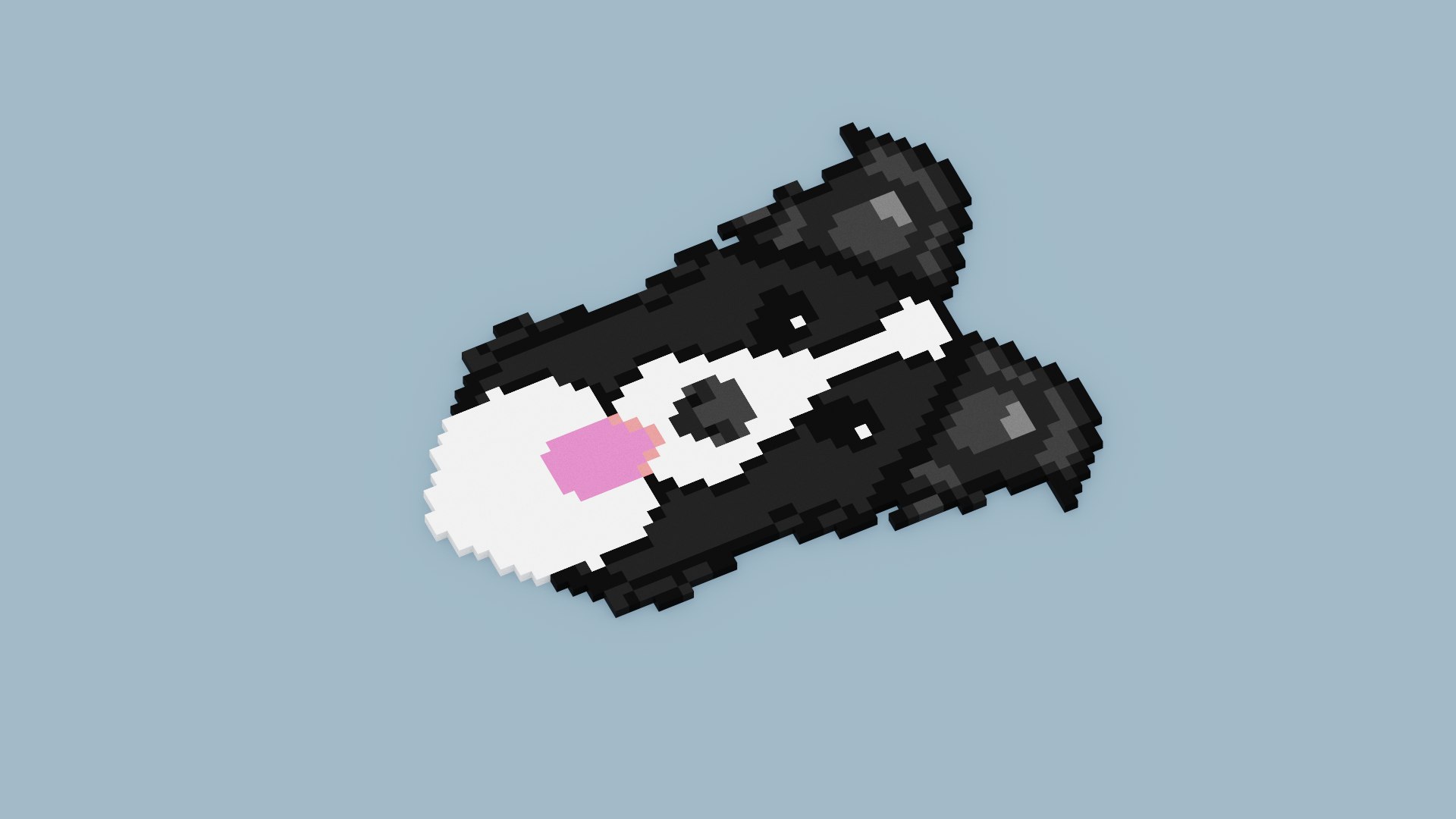 Pixel Border Collie Symbol 3D Model - TurboSquid 1900020