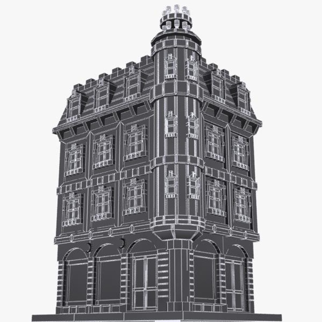 3dsmax Cartoon Corner Building