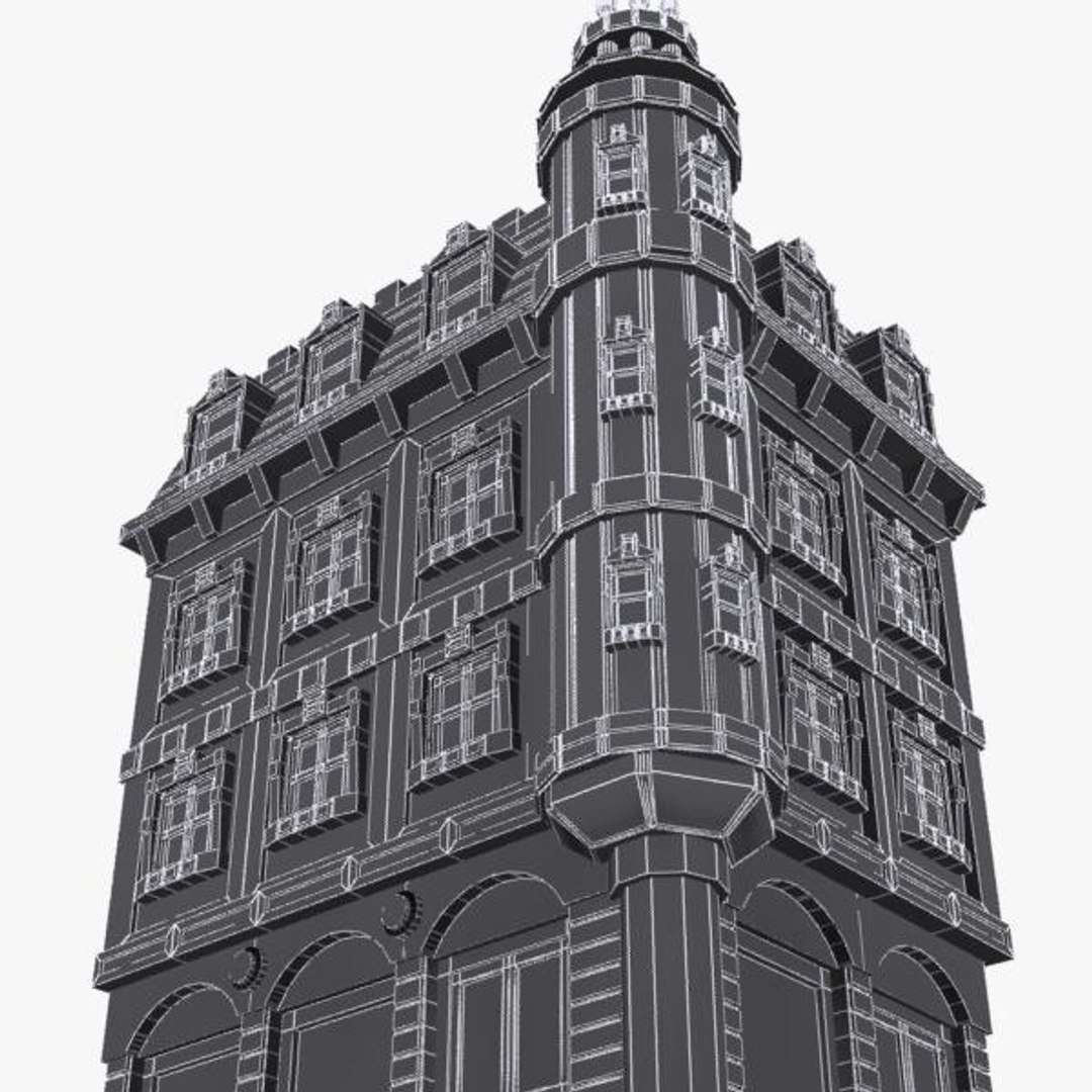 3dsmax Cartoon Corner Building