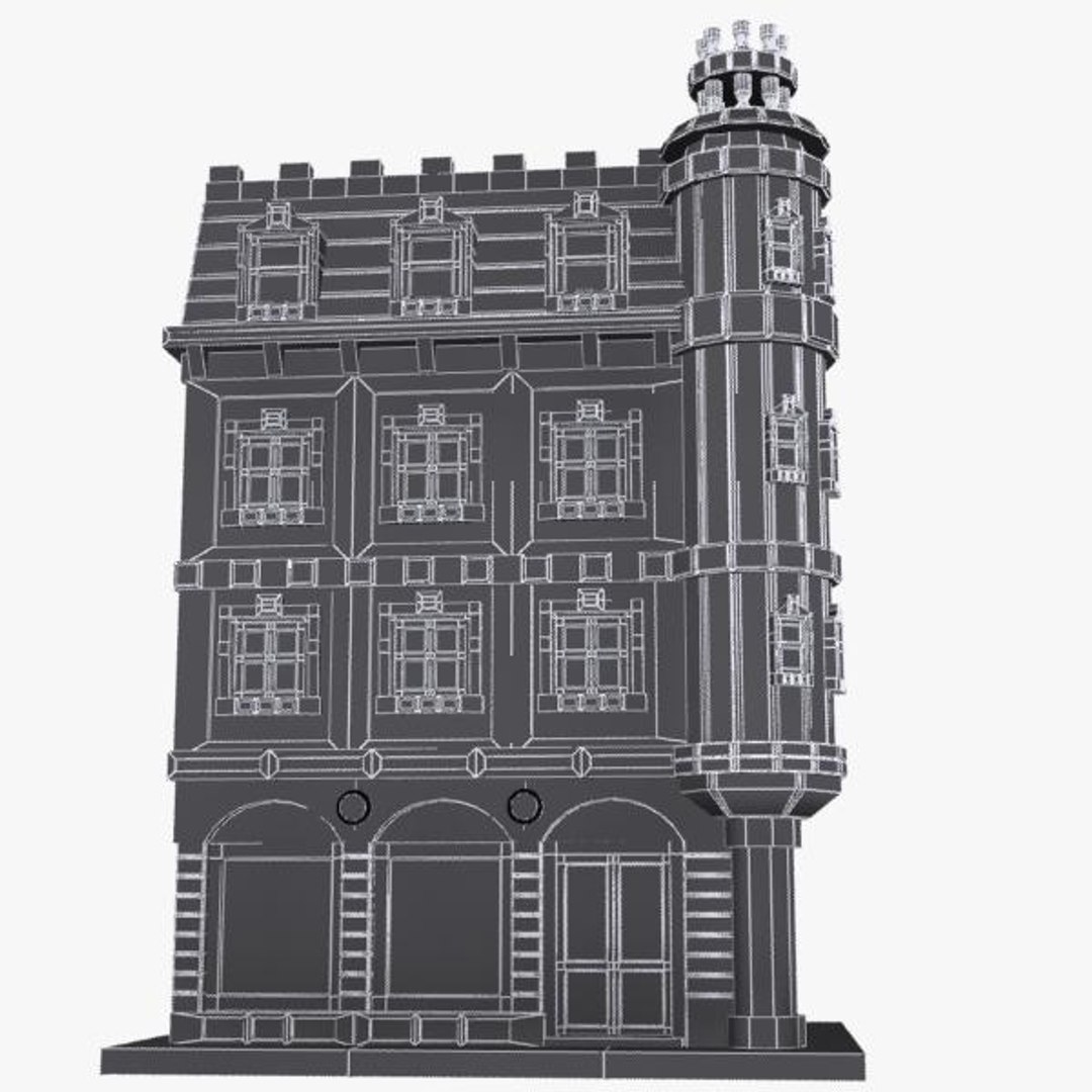 3dsmax Cartoon Corner Building