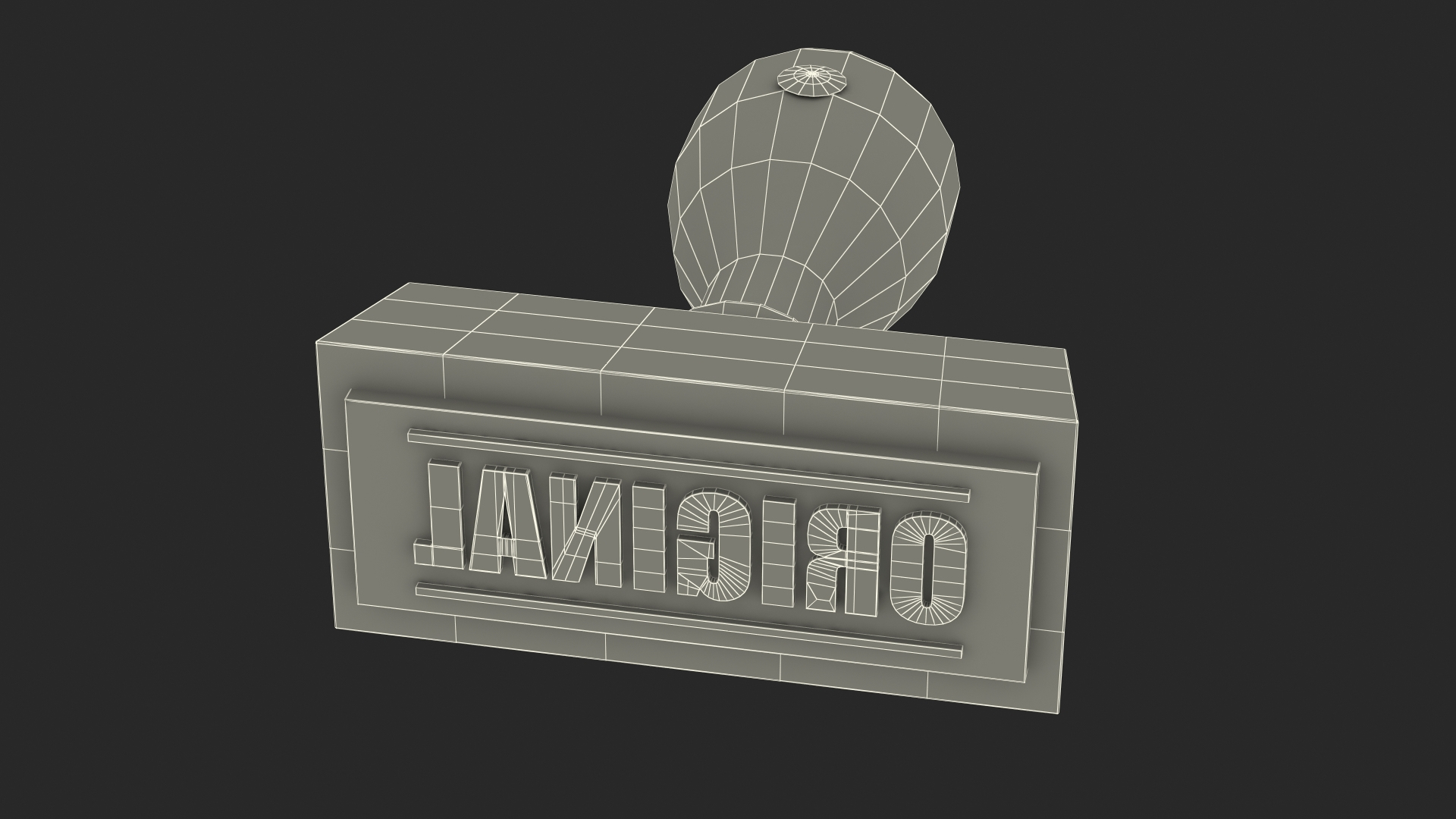 3D Model Rubber Stamp With Wood Handle Original - TurboSquid 1815150