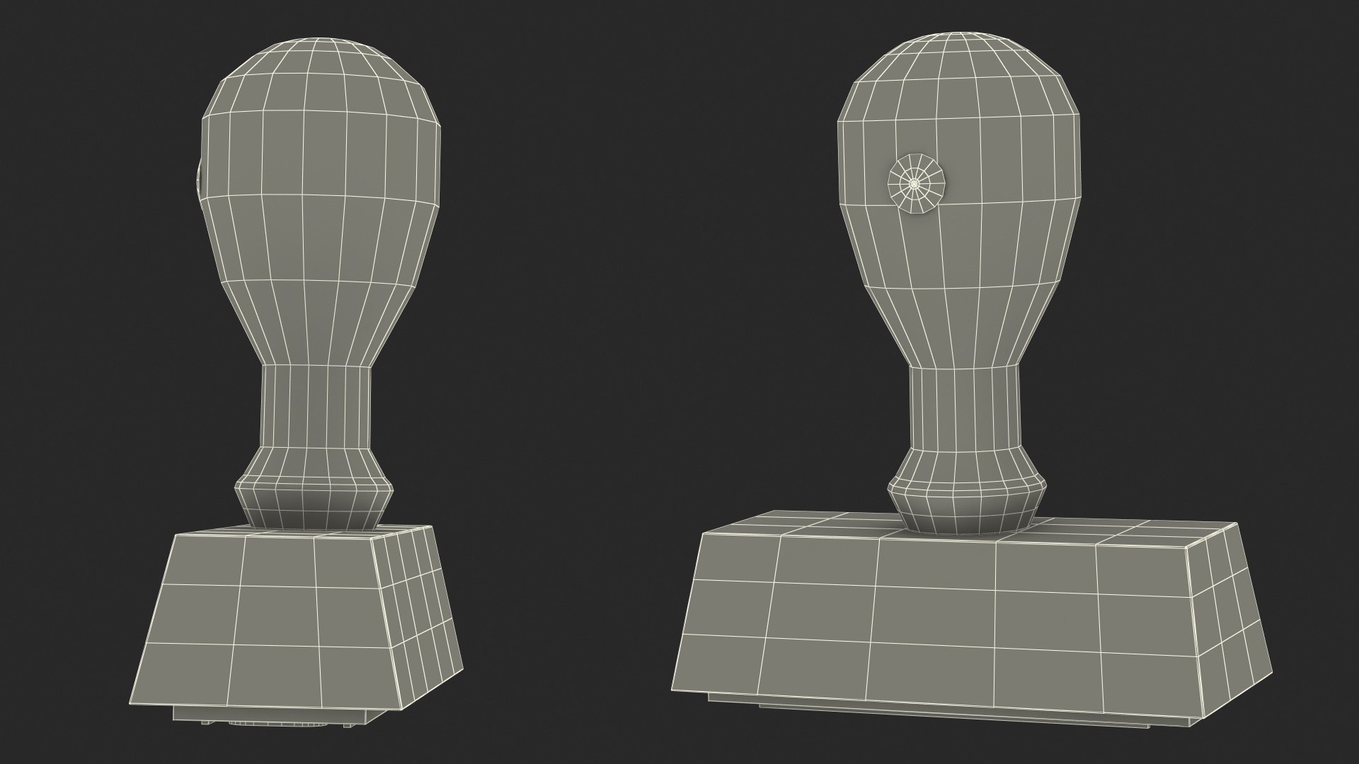 3D Model Rubber Stamp With Wood Handle Original - TurboSquid 1815150