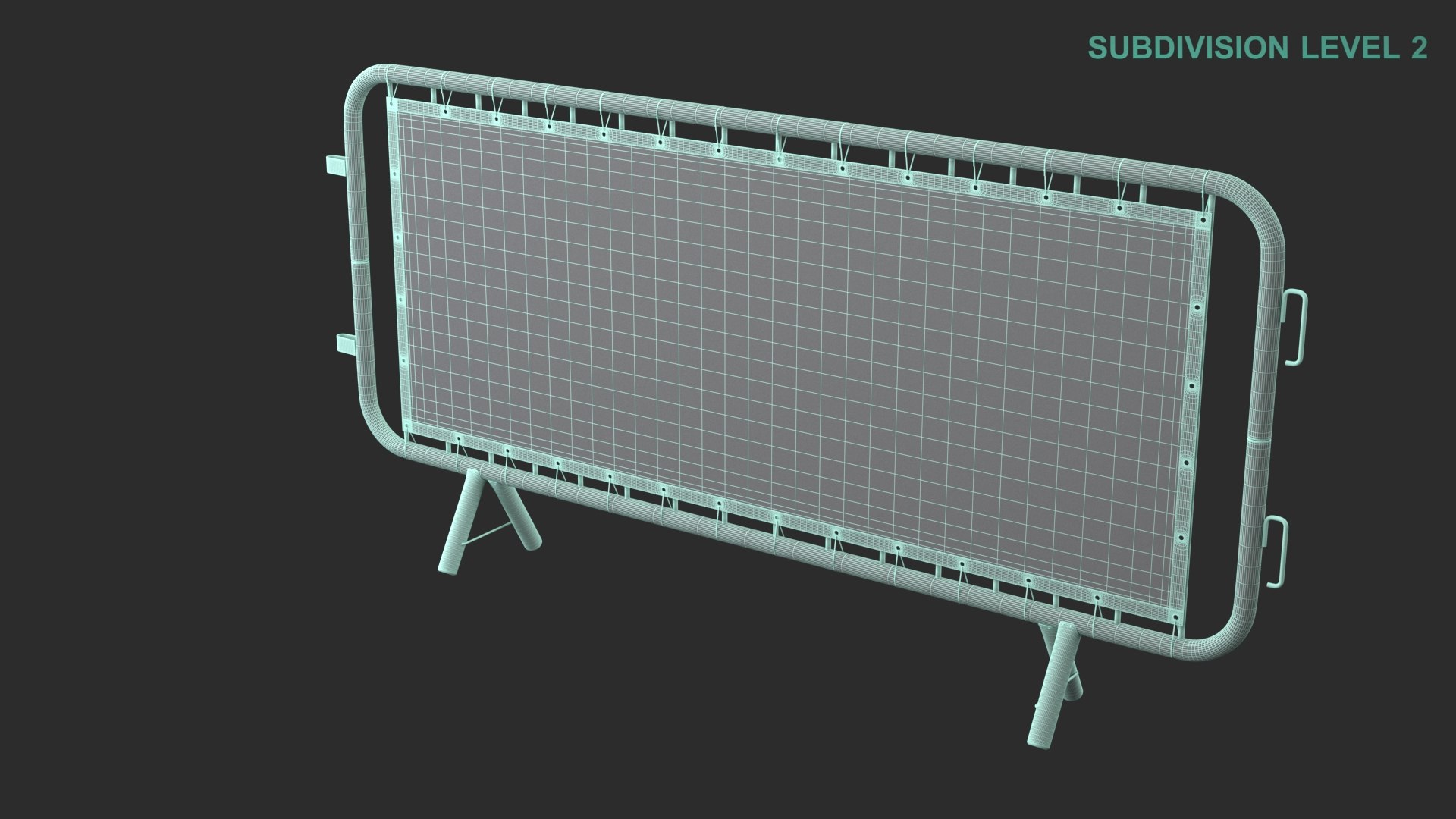 Crowd Control Barrier With Banner 3D Model - TurboSquid 1934232