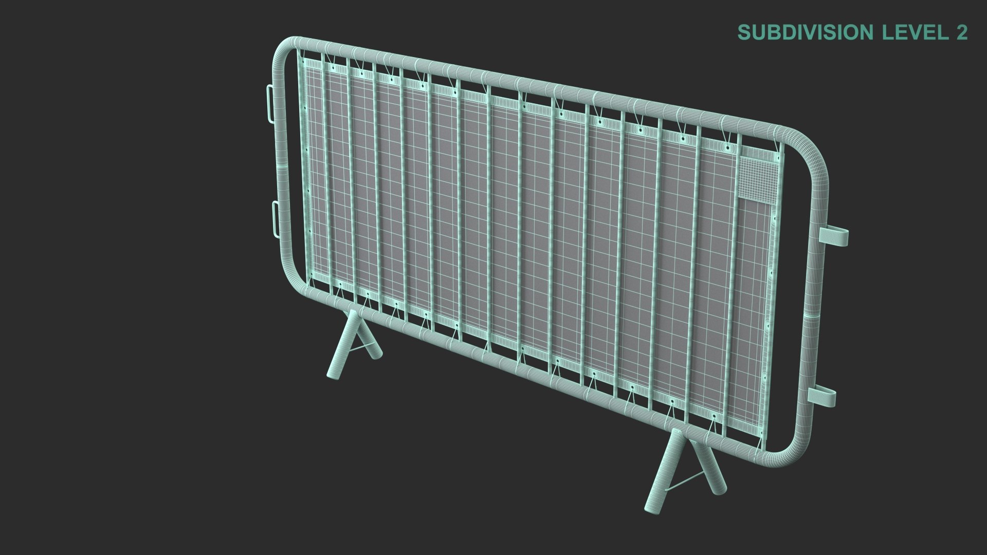 Crowd Control Barrier With Banner 3D Model - TurboSquid 1934232