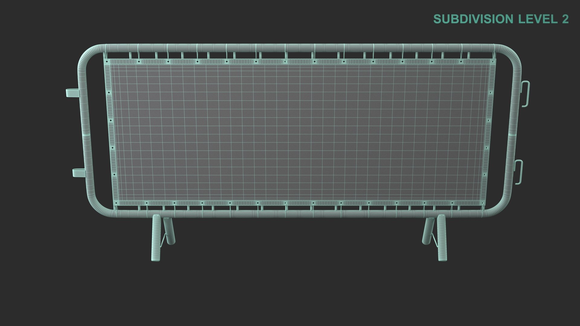Crowd Control Barrier With Banner 3D Model - TurboSquid 1934232