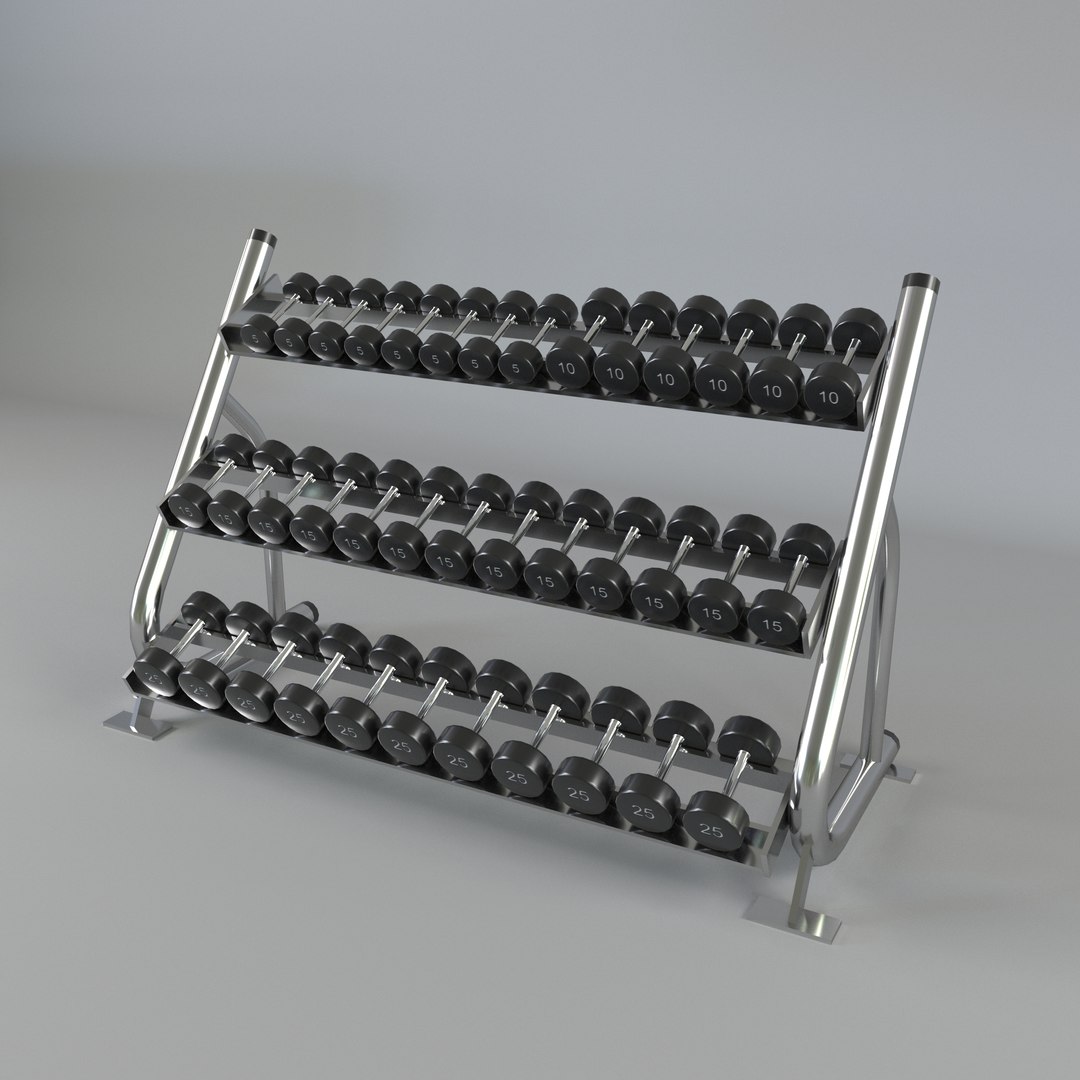 3D model dumbbell set - TurboSquid 1928876