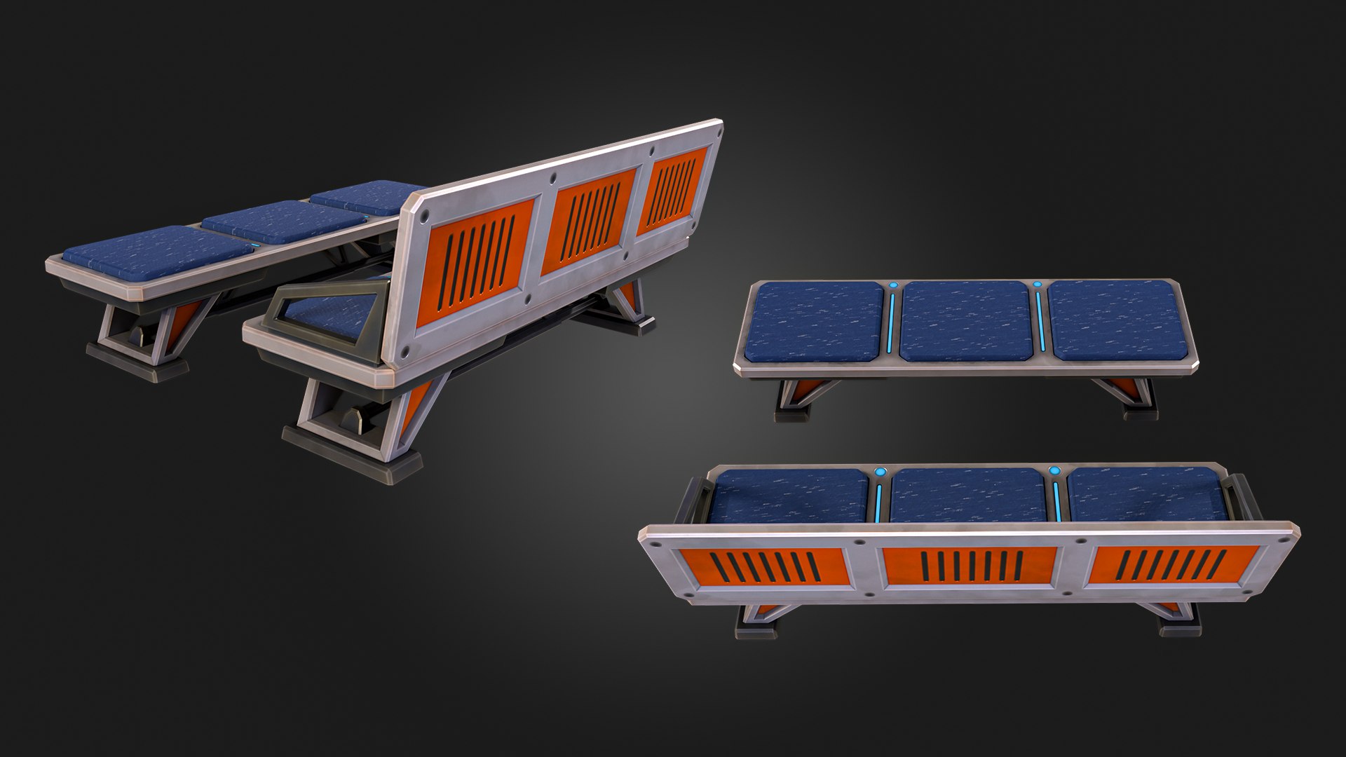 SCI-FI Bench 3D - TurboSquid 2235798