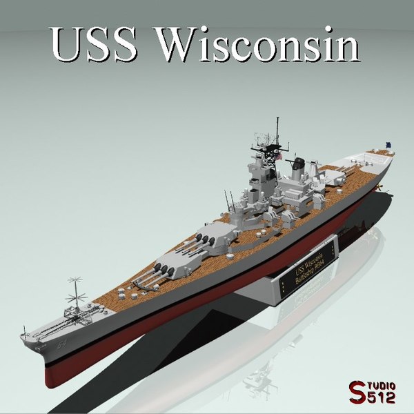 USS Wisconsin 3D-Modell - TurboSquid 721909