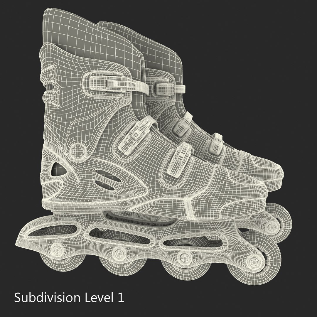 Rollerblades Modeled 3ds