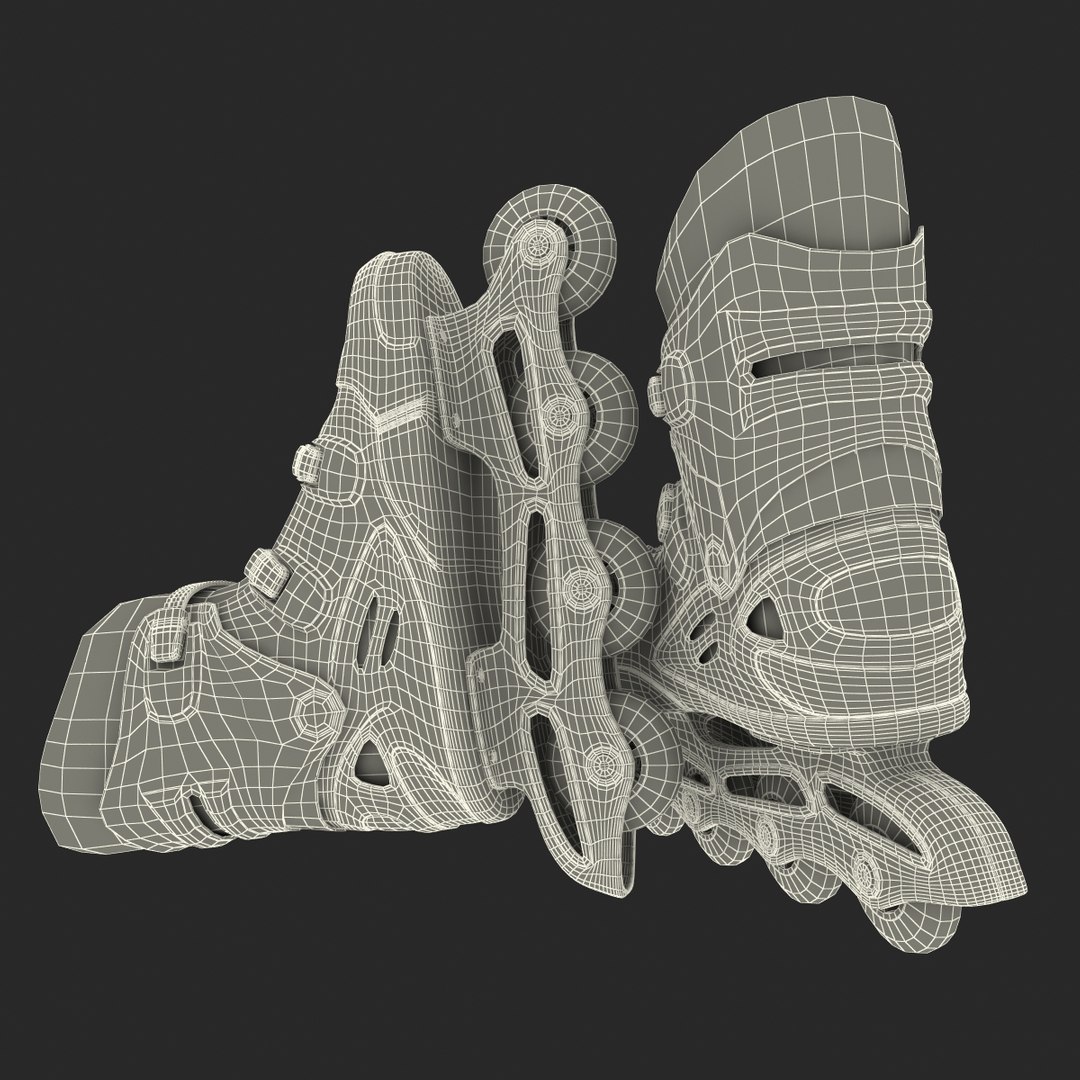 Rollerblades Modeled 3ds
