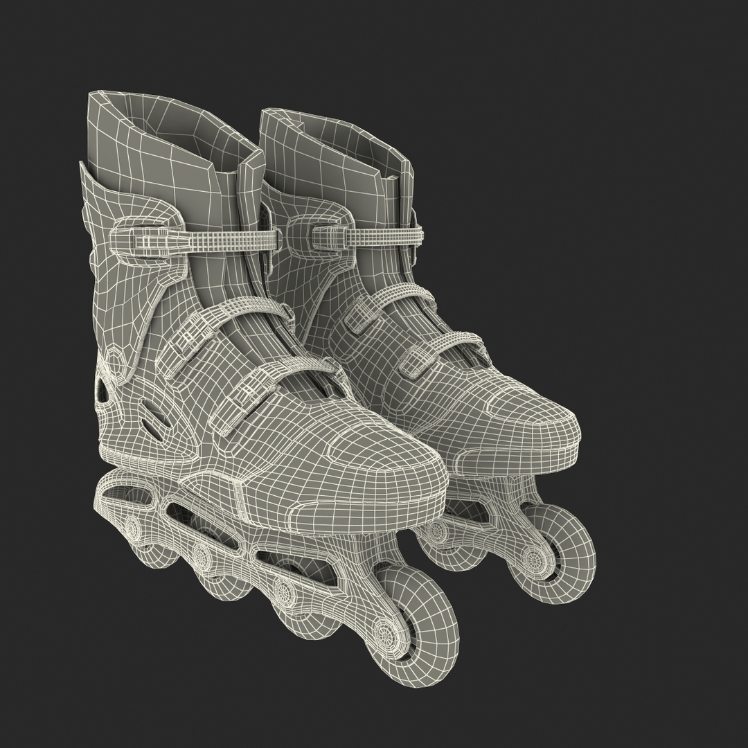 Rollerblades Modeled 3ds