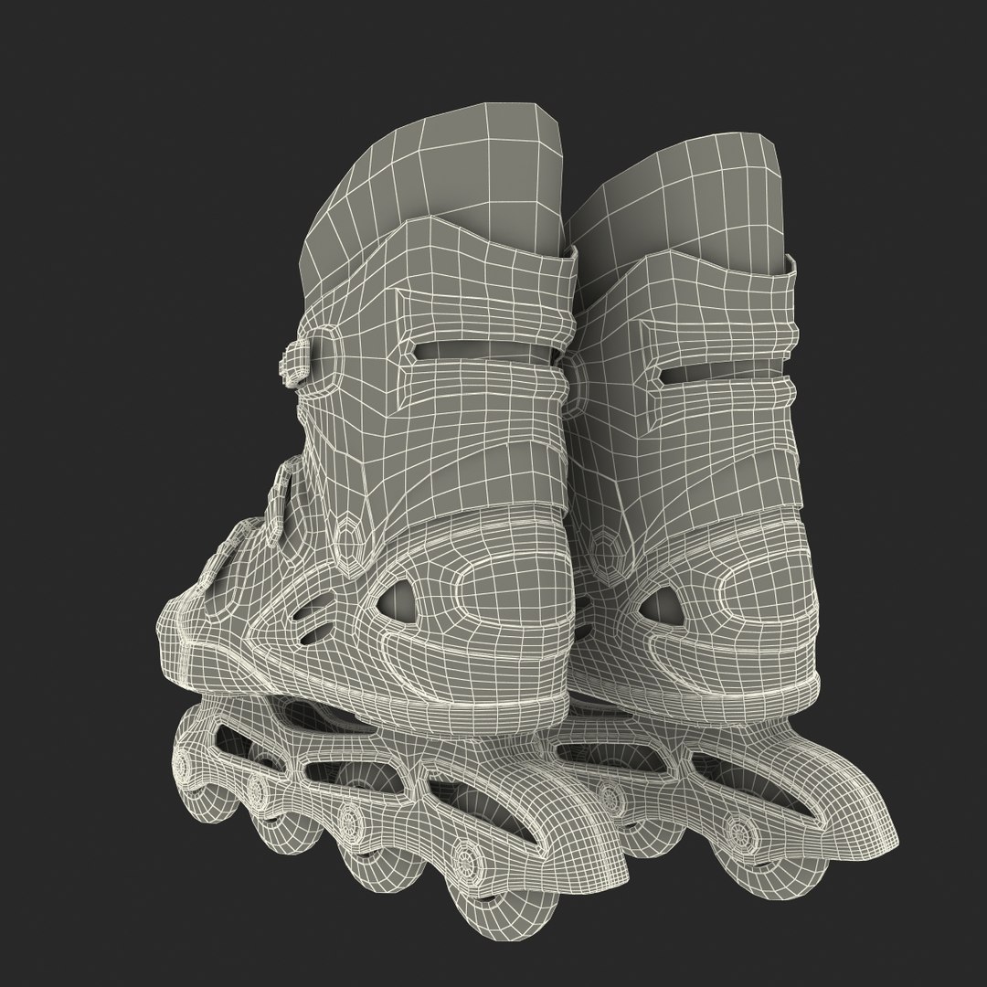 Rollerblades Modeled 3ds