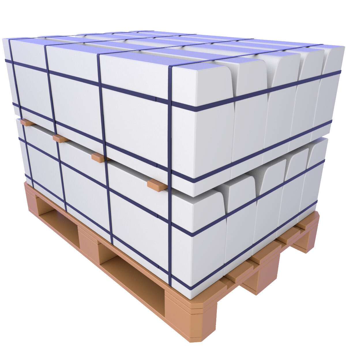 3D Pallet with Road Curbs 11 - TurboSquid 2003183