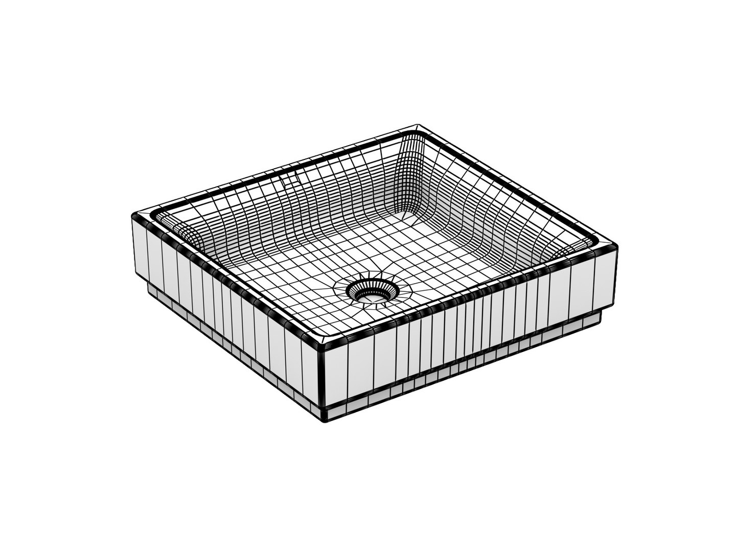 Cube countertop vessel 50 3D model - TurboSquid 1389522