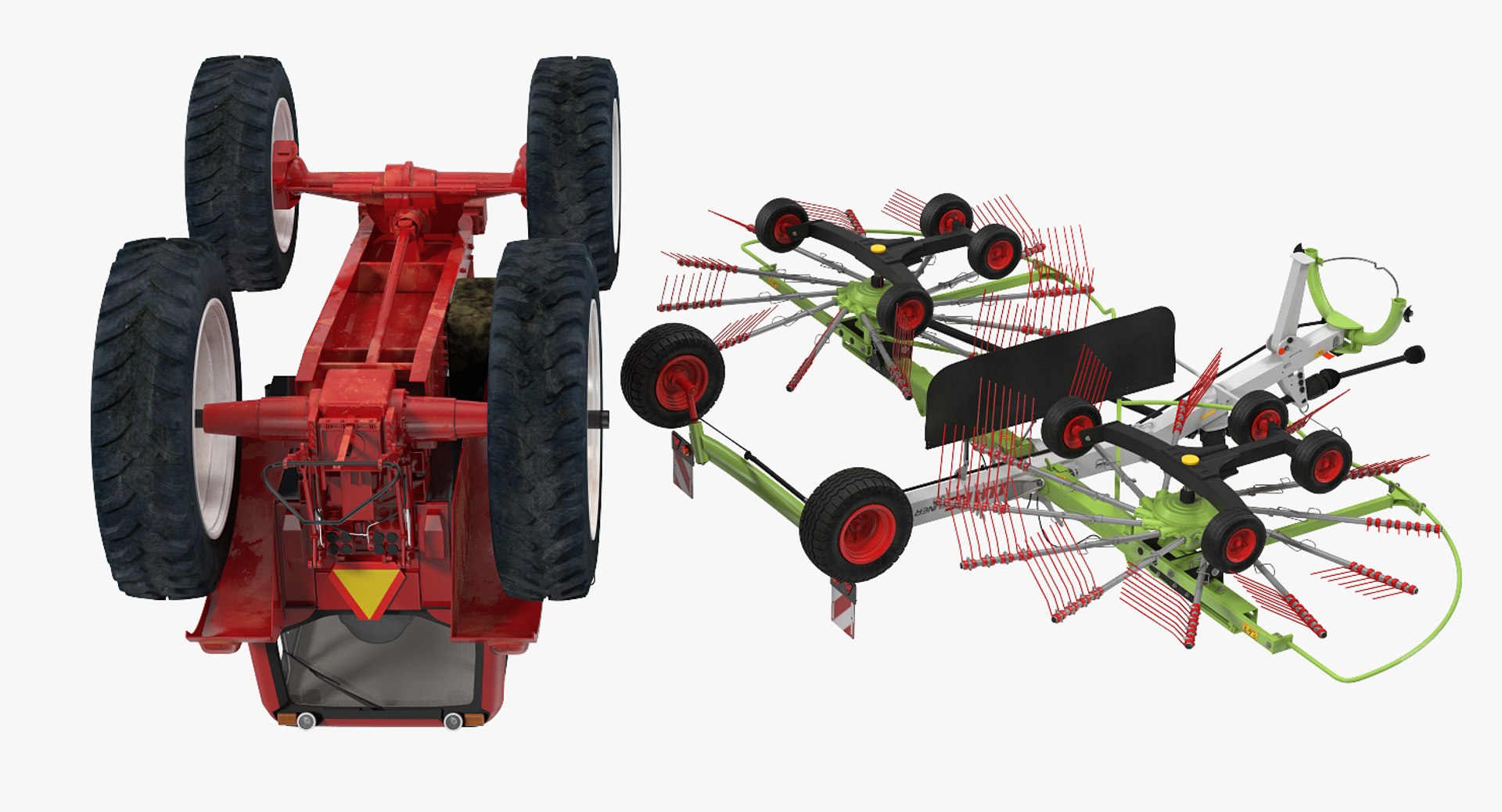 Free 3D tractor twin rotor rake model - TurboSquid 1332841