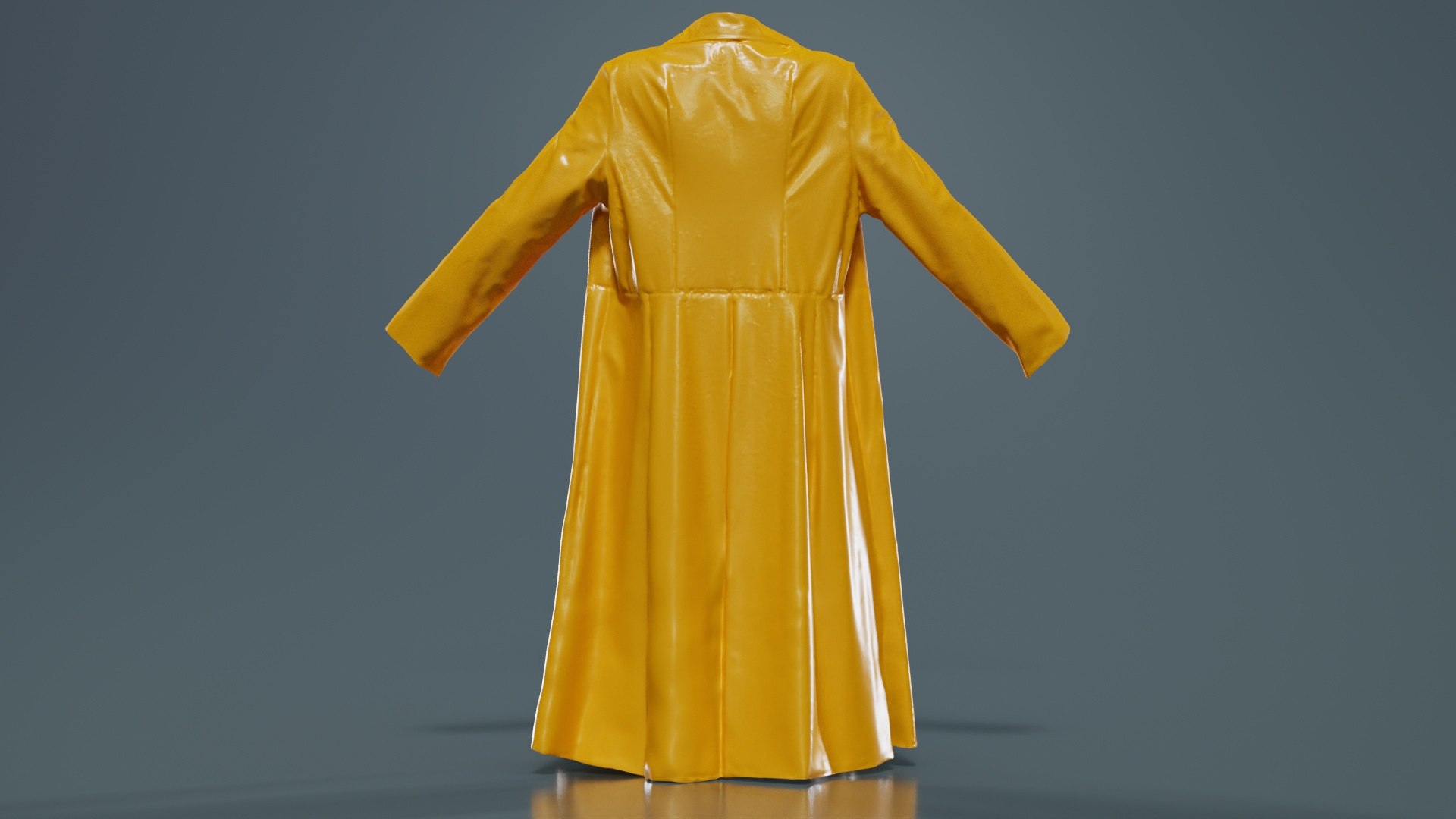 Yellow Transparant Vinyl Raincoat Open Remastered Model - TurboSquid ...