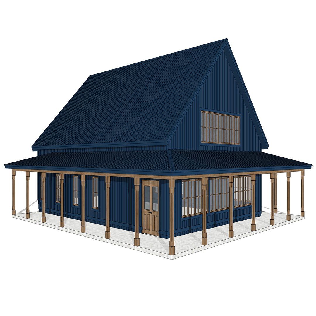 3D Model Barndominium House 001 - TurboSquid 2200907