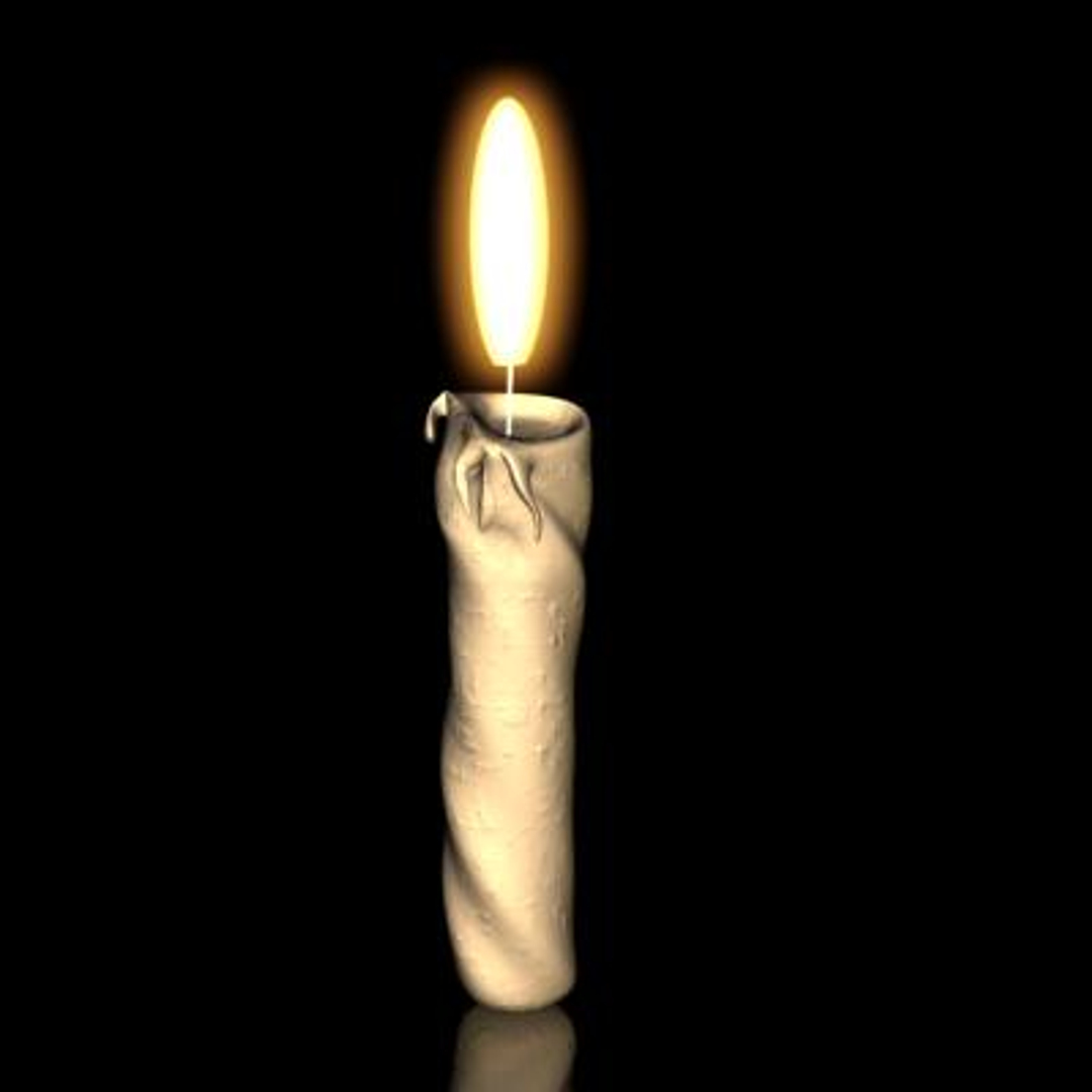 free candle flame 3d model