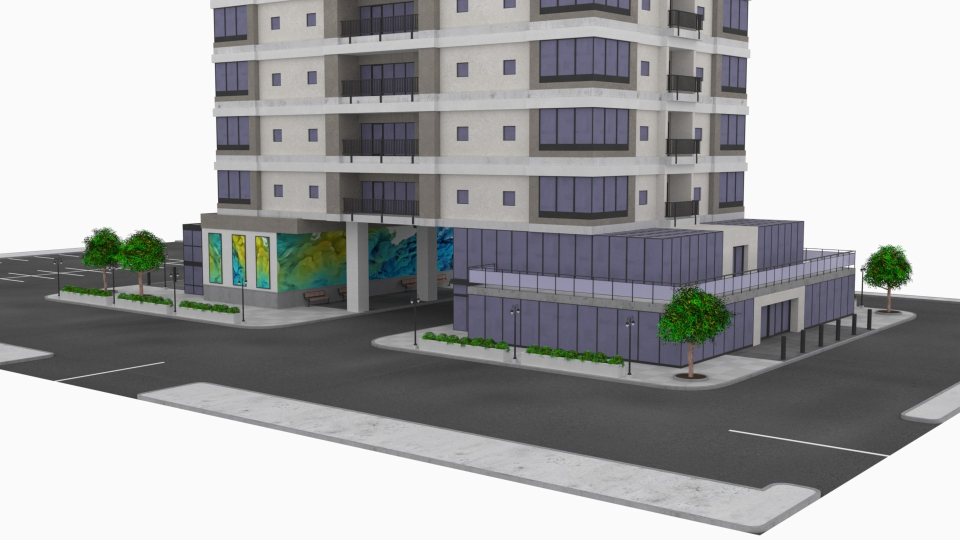 3D Hotel City Building Block - Modular Model - TurboSquid 1964021