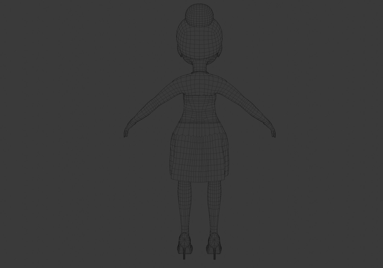 Elegant Cartoon Girl 3D Model - TurboSquid 1910323
