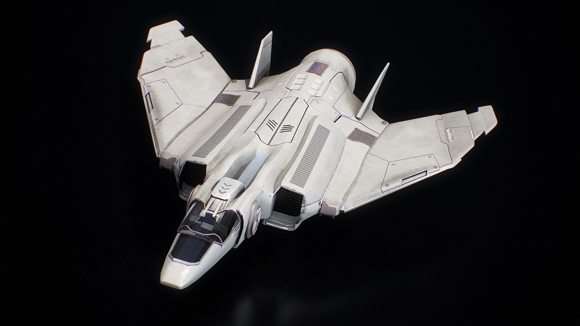 3D Sci-Fi Space Fighter PBR - TurboSquid 2009684