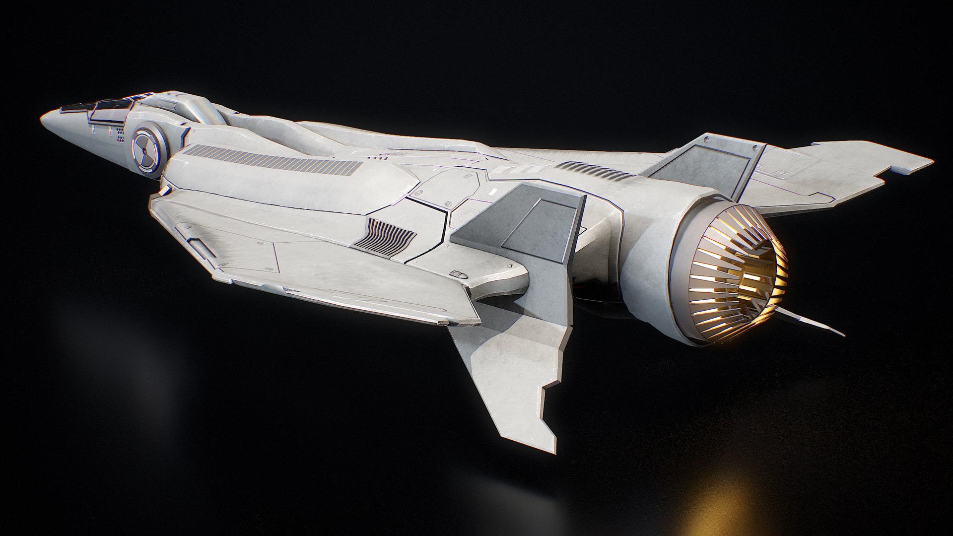 3D Sci-Fi Space Fighter PBR - TurboSquid 2009684