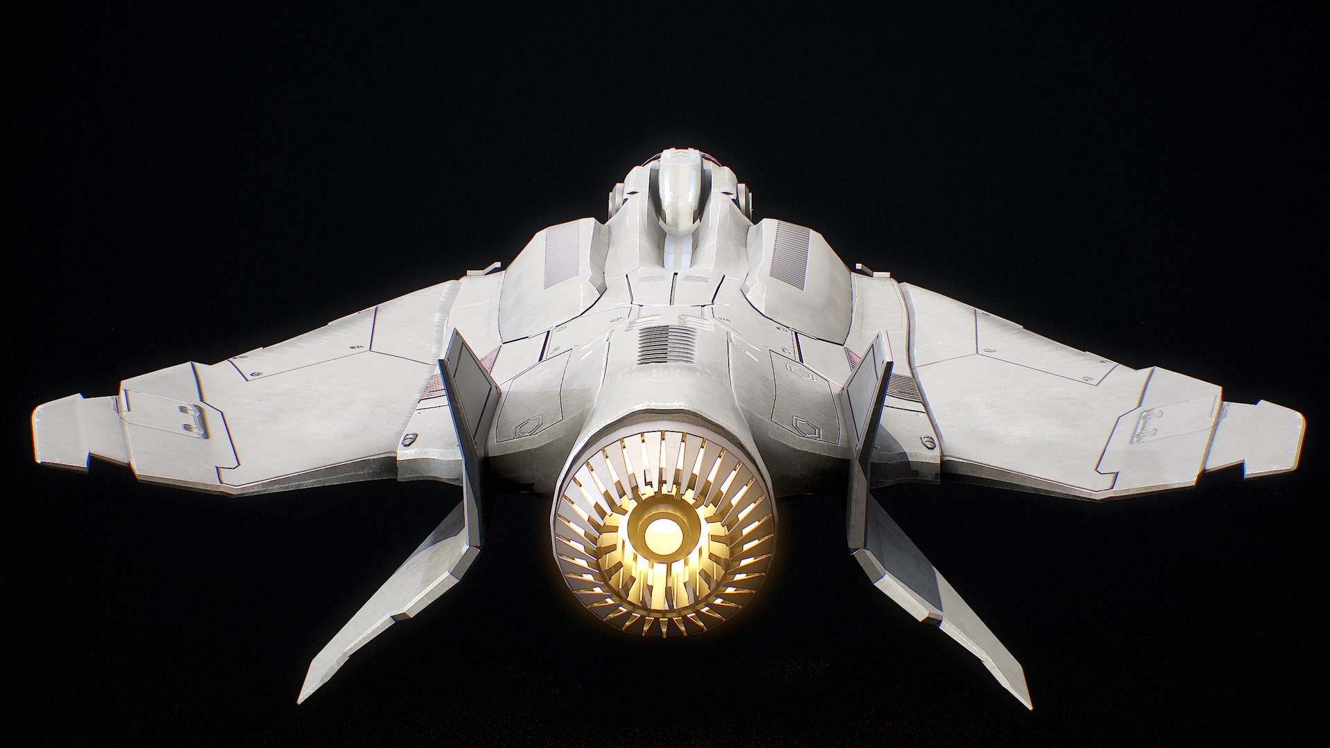 3D Sci-Fi Space Fighter PBR - TurboSquid 2009684