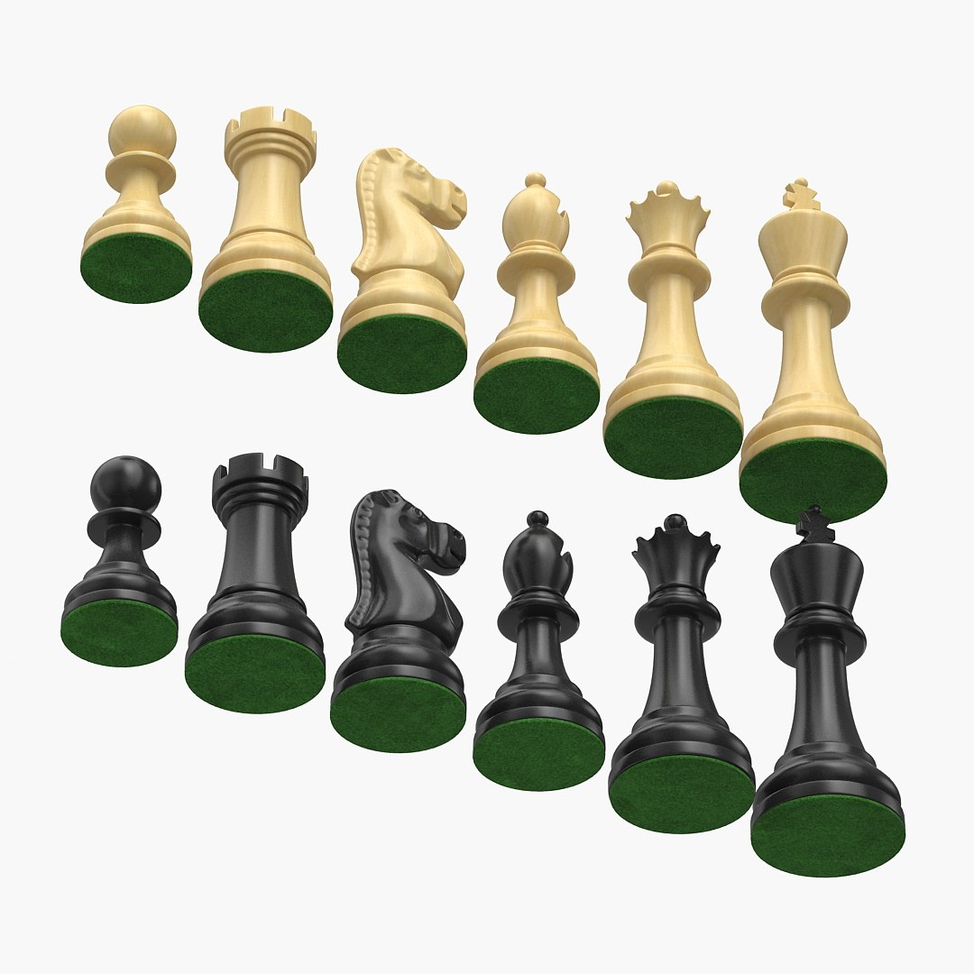 3D Model Chess Pieces Set - TurboSquid 1476366