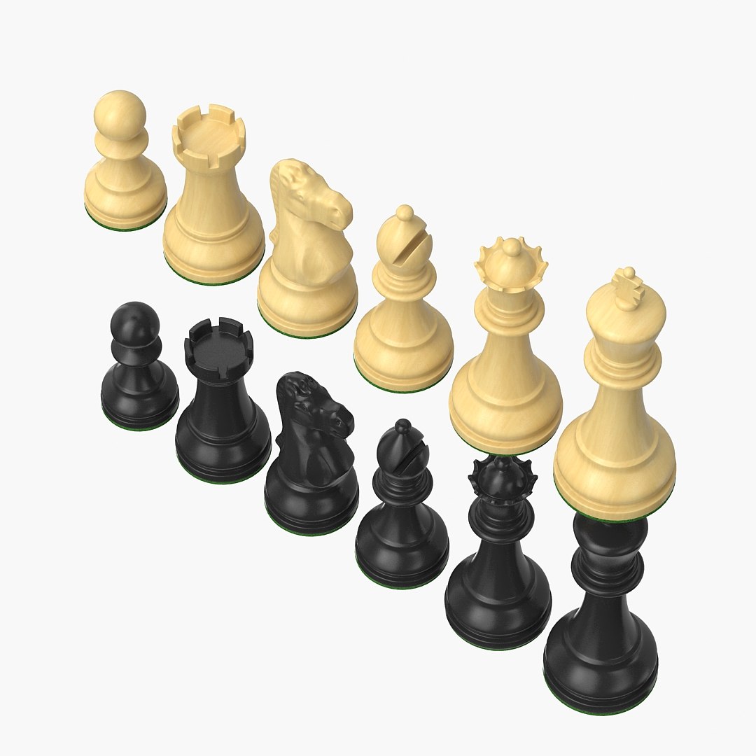 3D Model Chess Pieces Set - TurboSquid 1476366
