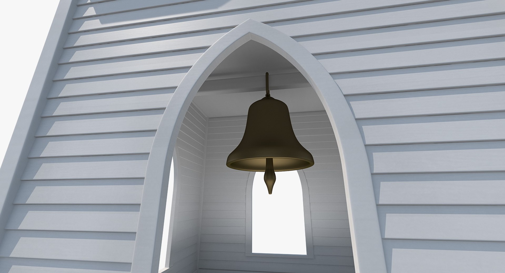 3D Wooden Tower Bell - TurboSquid 1424501