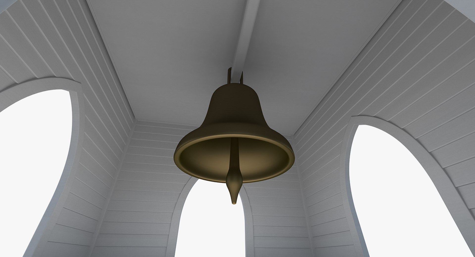 3D Wooden Tower Bell - TurboSquid 1424501