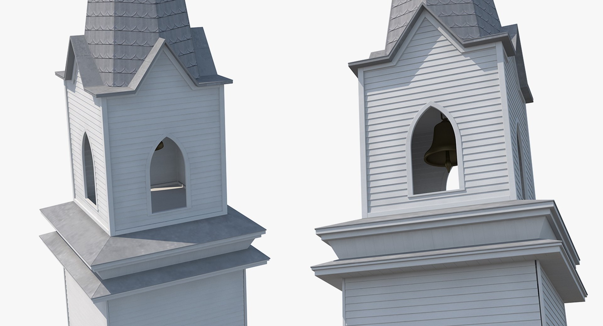 3D Wooden Tower Bell - TurboSquid 1424501