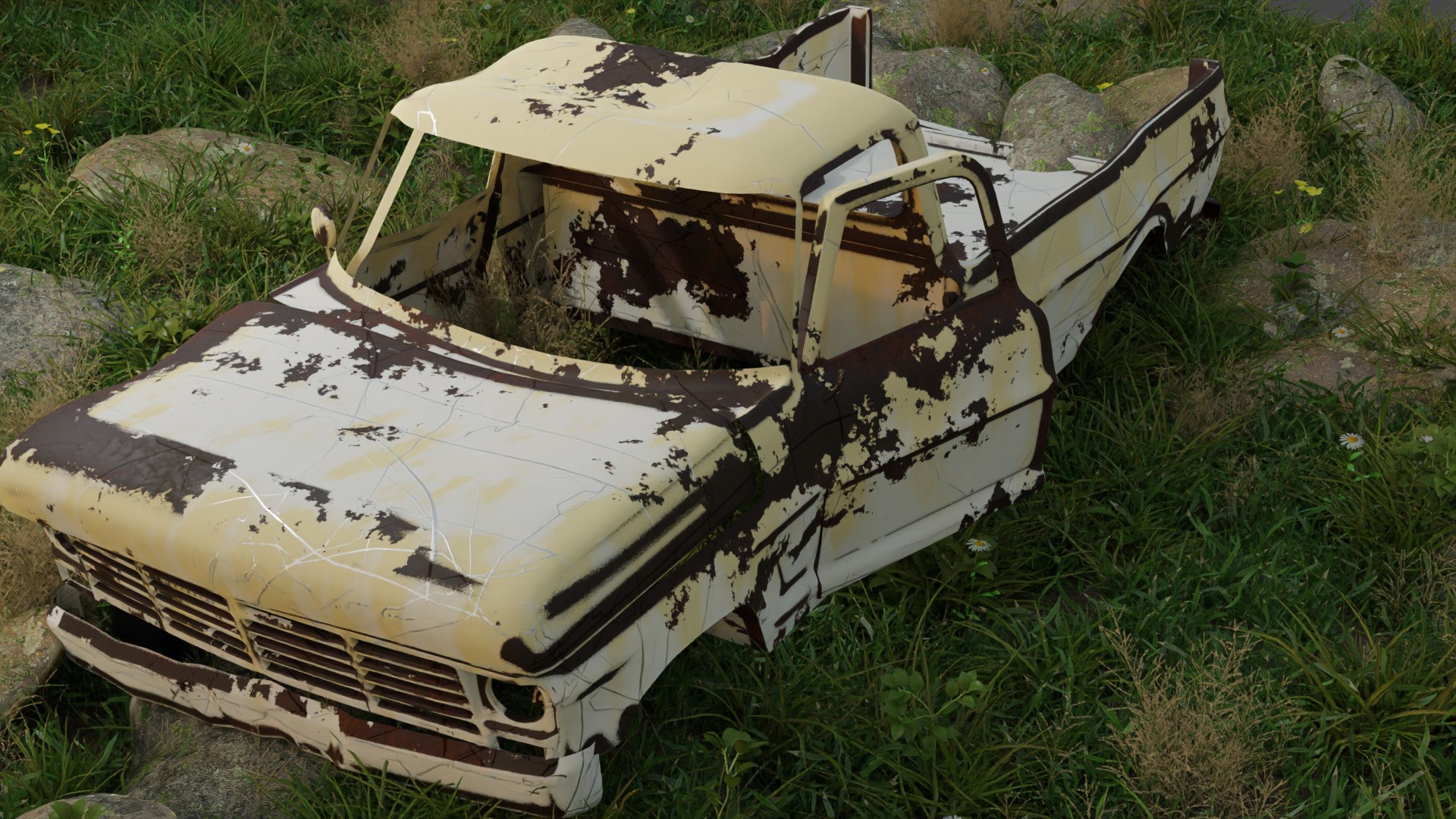 Rusted Car 3D Model - TurboSquid 1966879