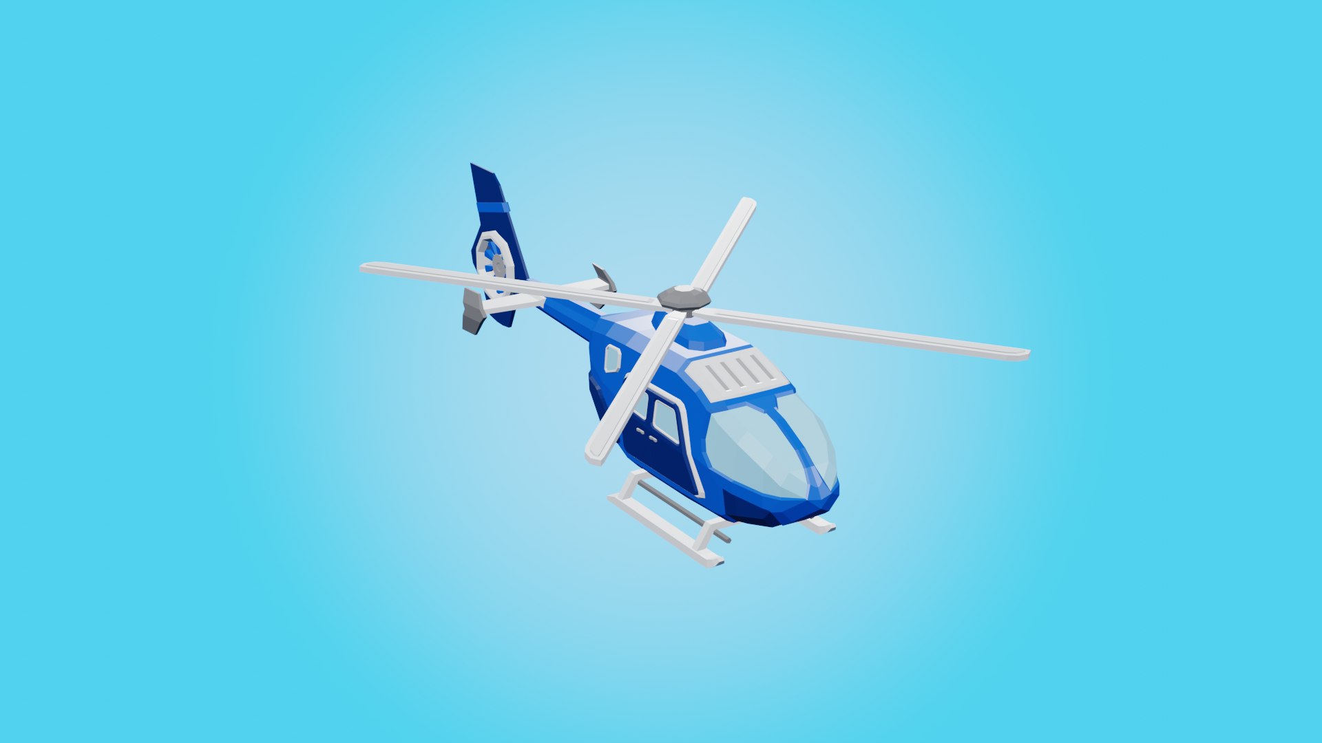 Low Poly Helicopter 3D Model - TurboSquid 1915816