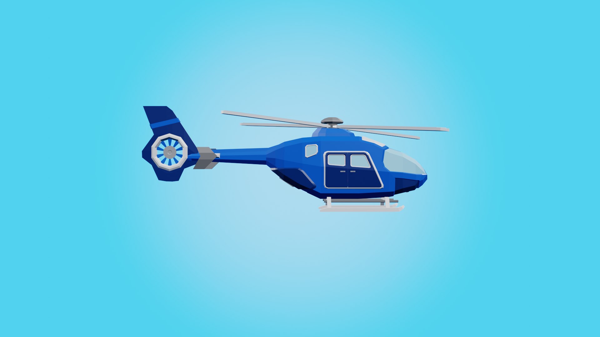 Low Poly Helicopter 3D Model - TurboSquid 1915816