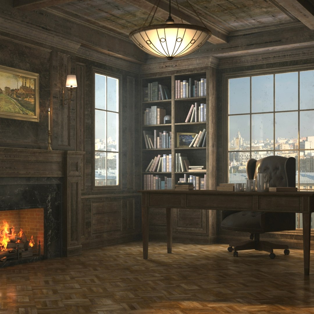 Classic Office Interior- 8K PBR Textures 3D Model - TurboSquid 1794011