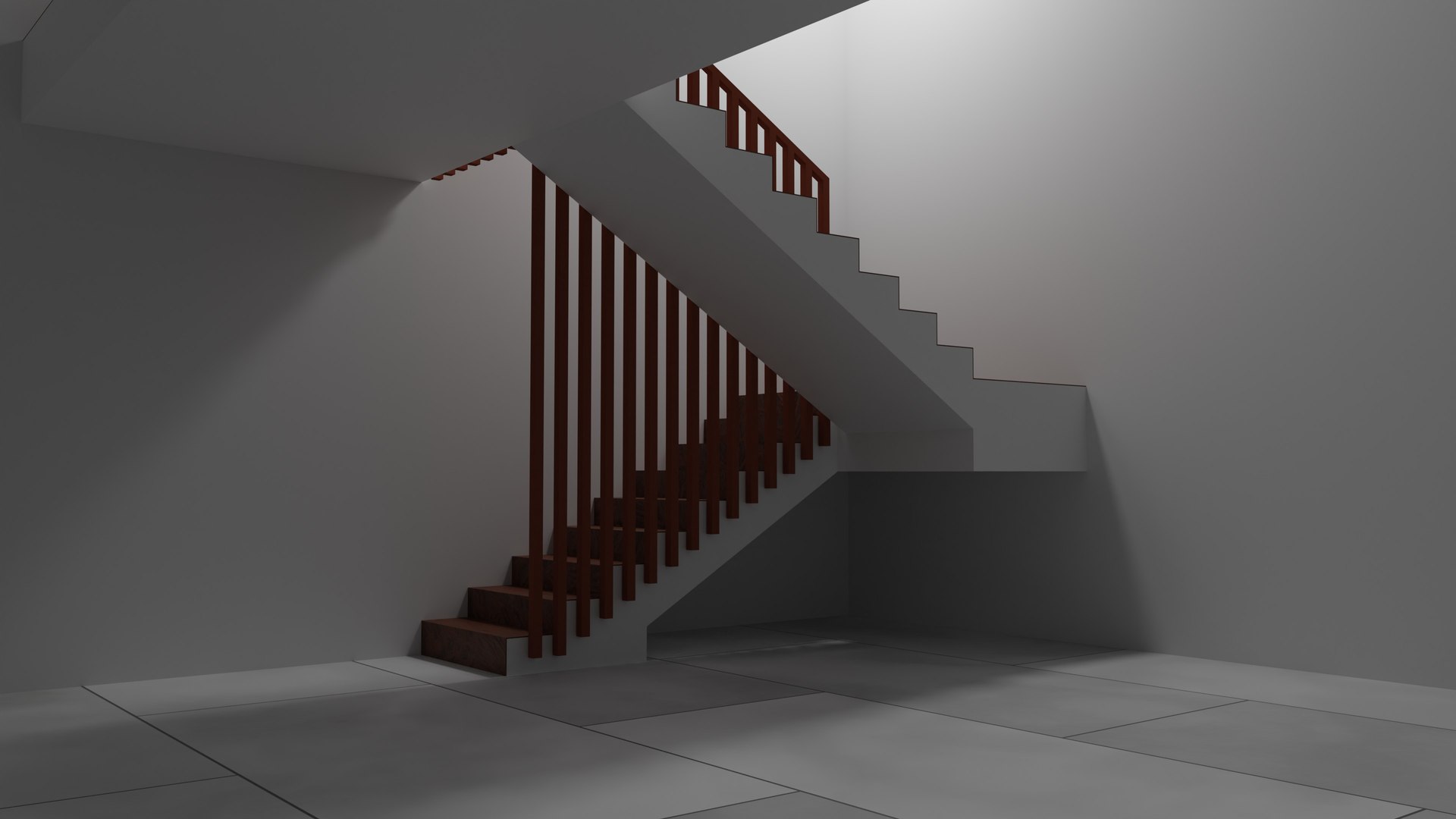 Stairs With Railings 3D - TurboSquid 1965041
