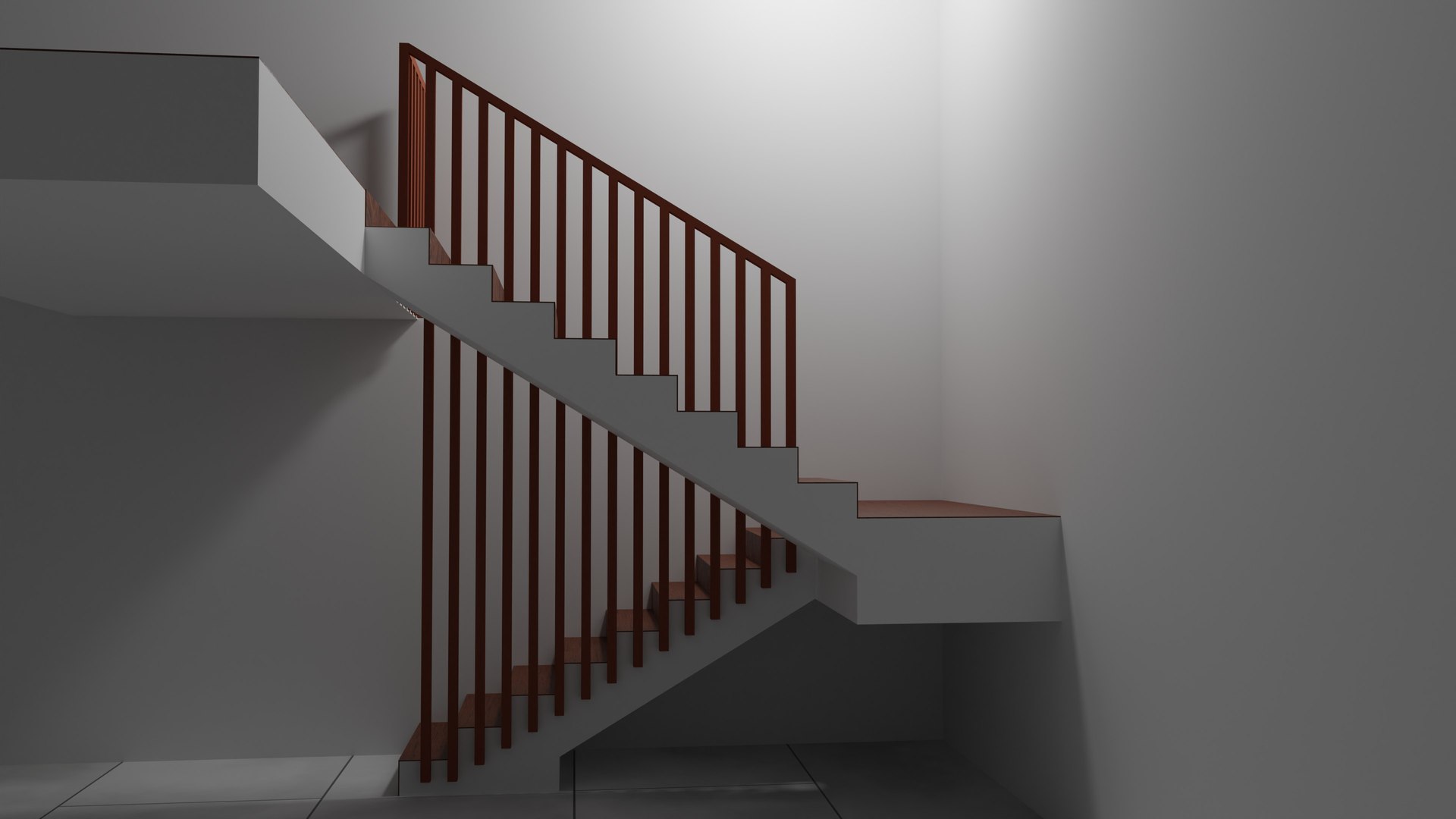 Stairs With Railings 3D - TurboSquid 1965041