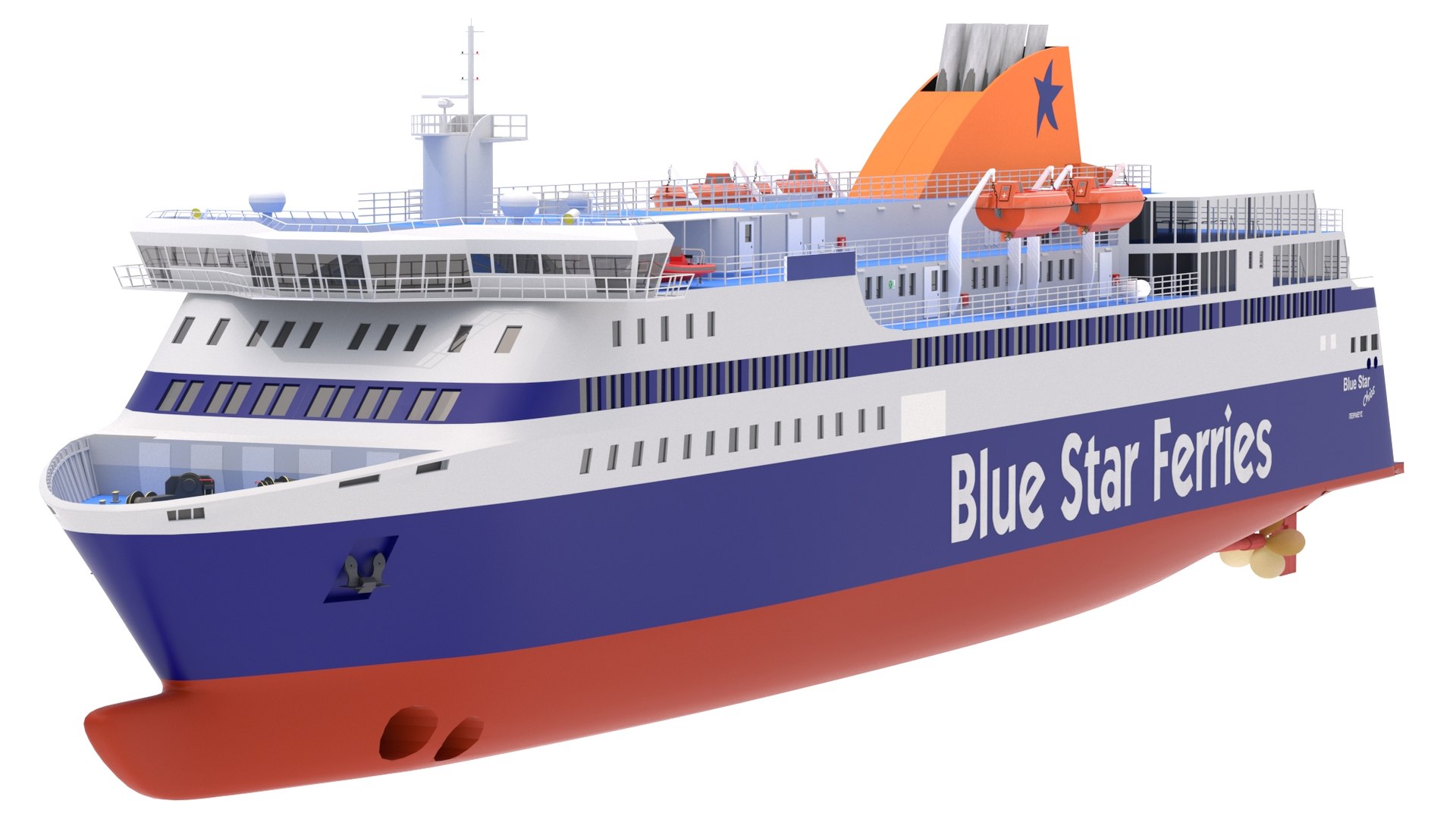 Blue Star Chios 3D Model - TurboSquid 1548739