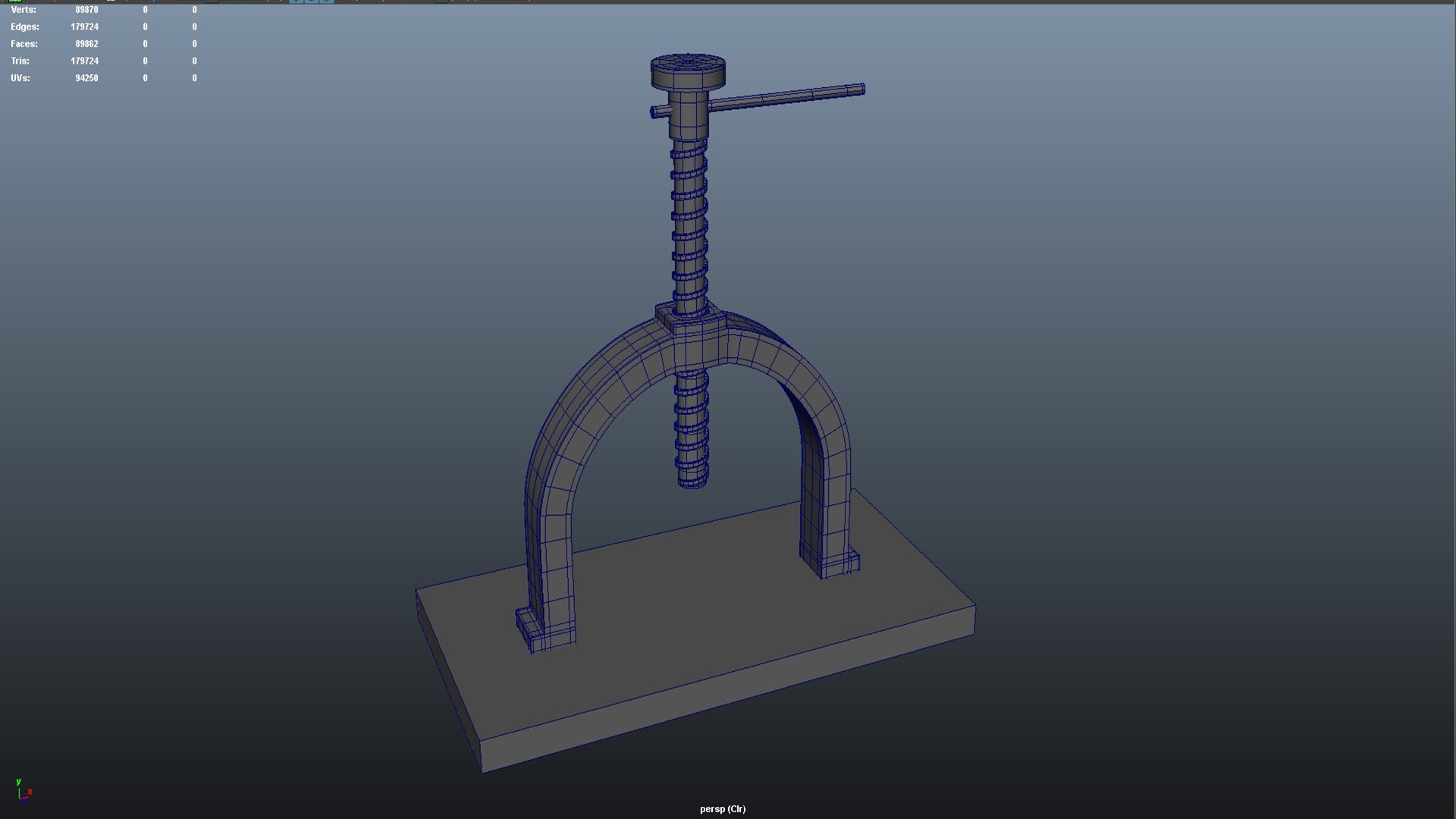 The Single Square Threaded Screw Clamp Model - TurboSquid 2184968