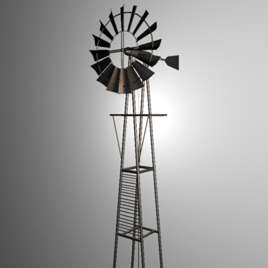 3d Windmill Farm Model