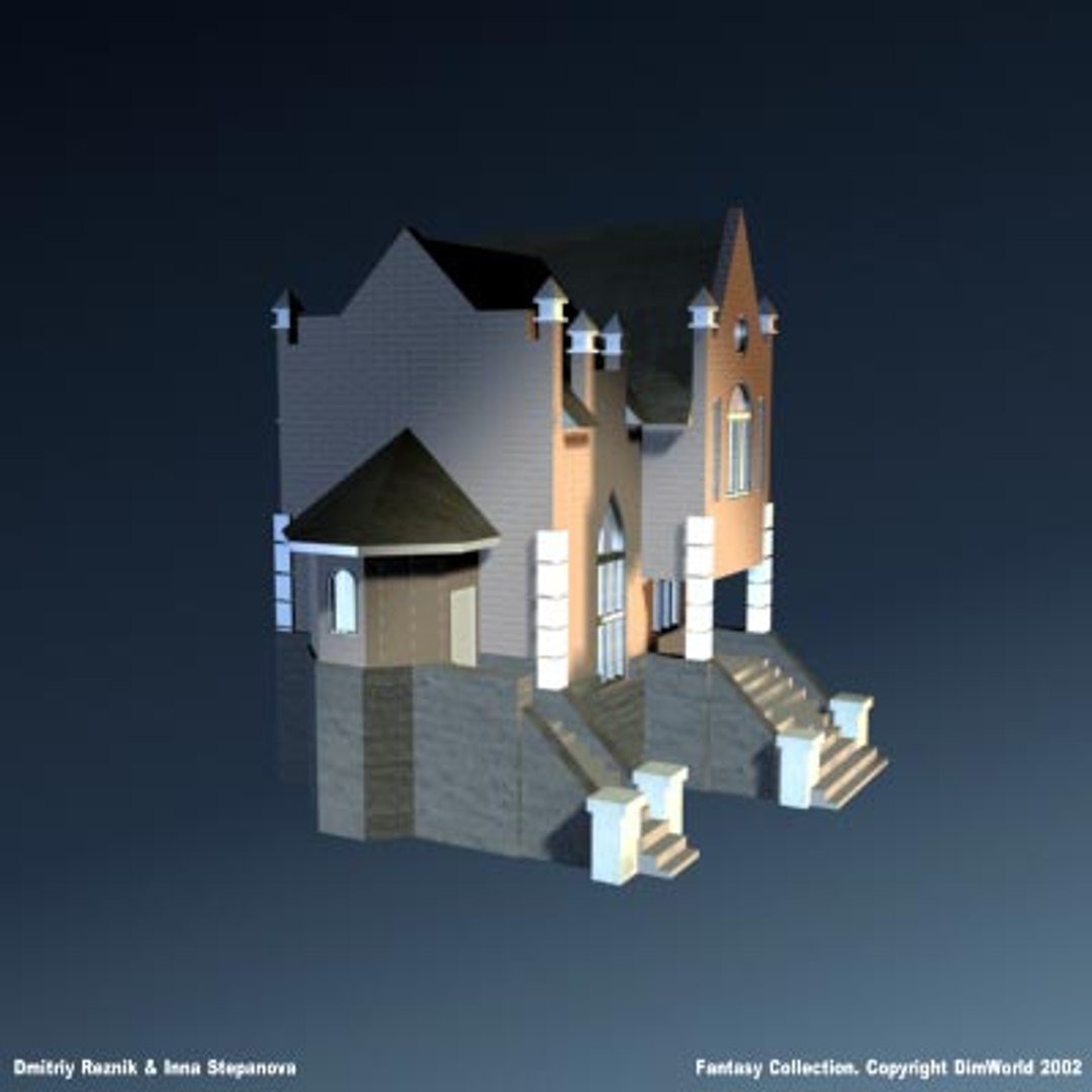 3d fantasy buildings abbey tower