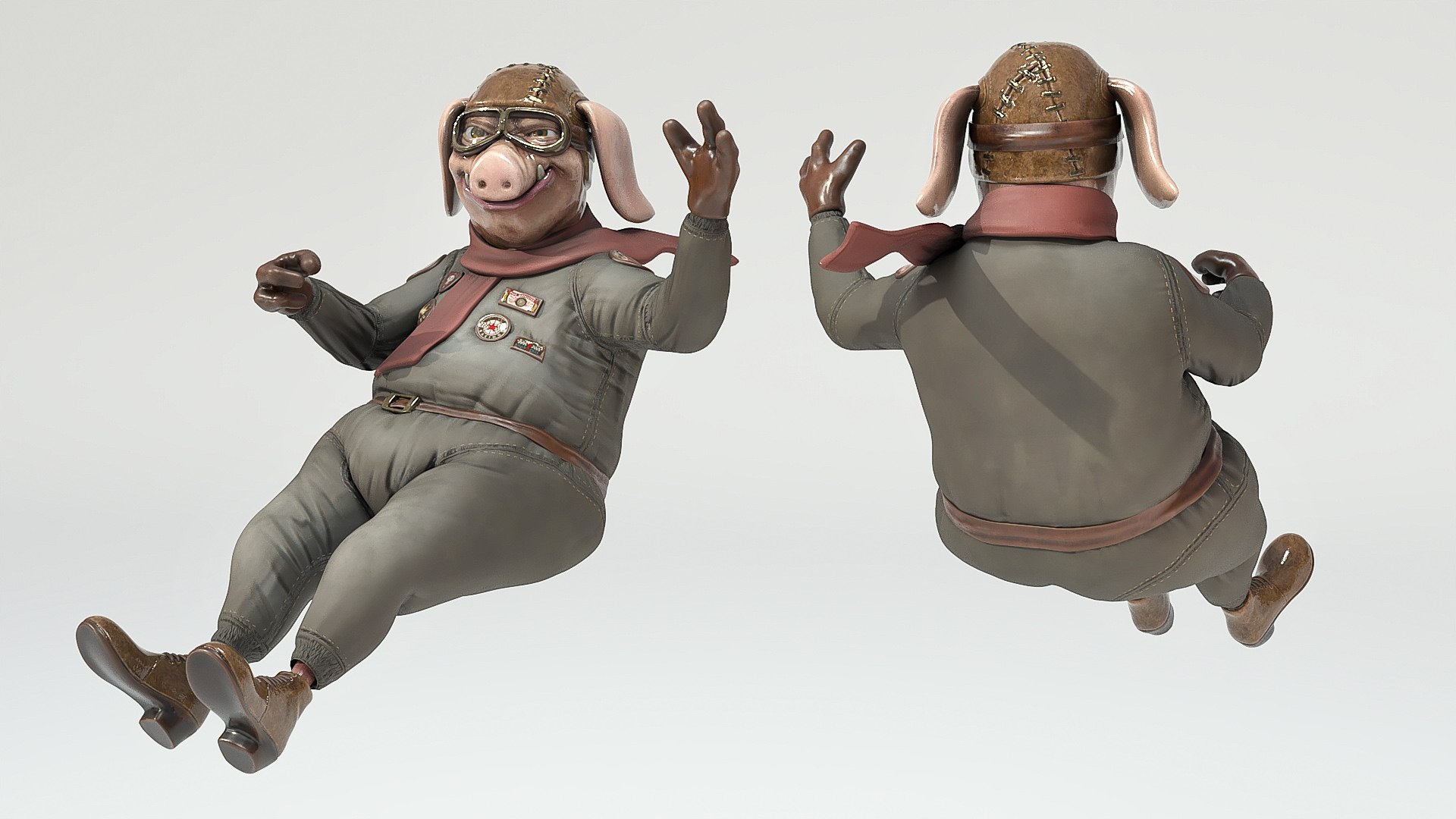 3D Model Pig Racing Car - TurboSquid 2062781